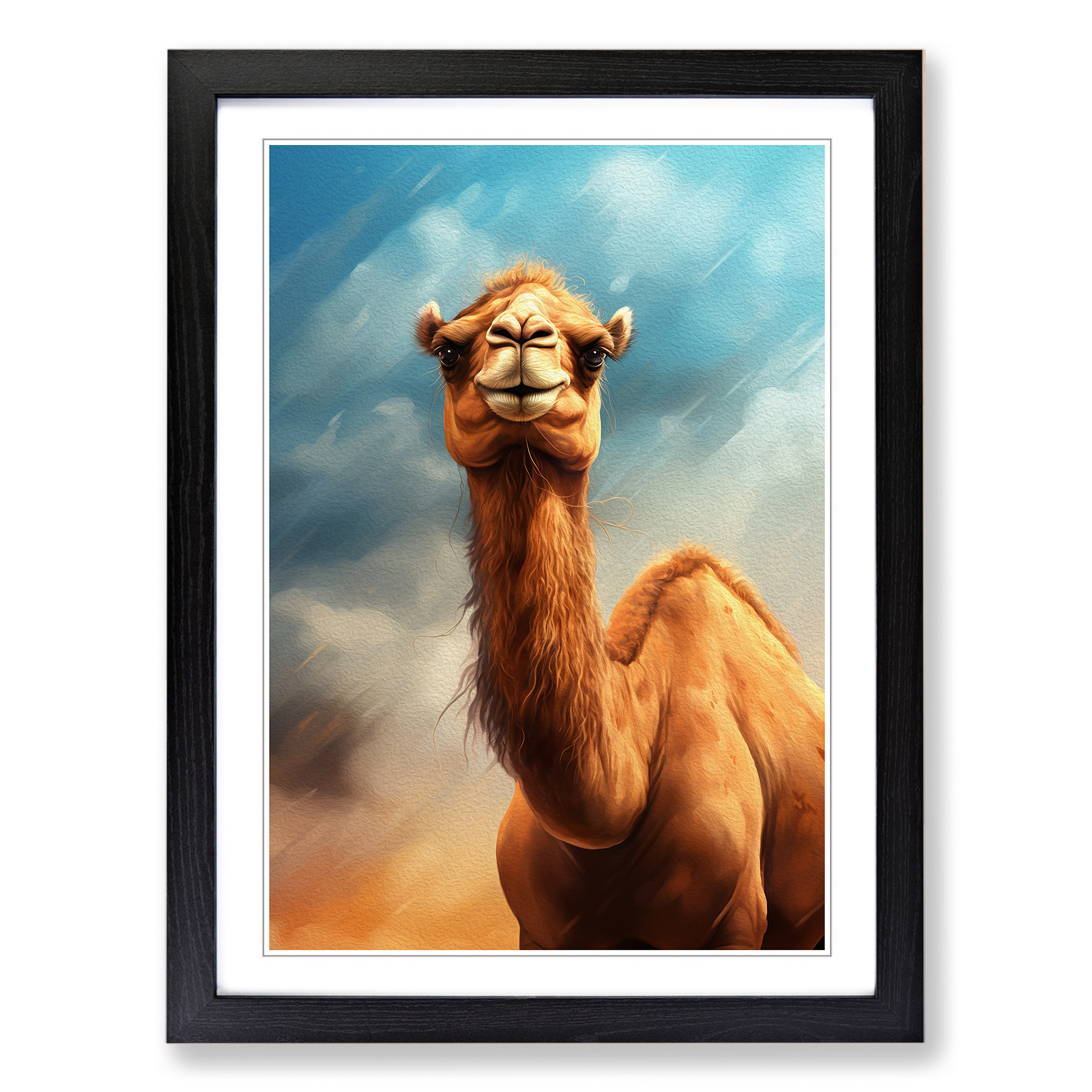 Camel Digital Framed Canvas Wall Art Print Poster Picture, Home Decor ...