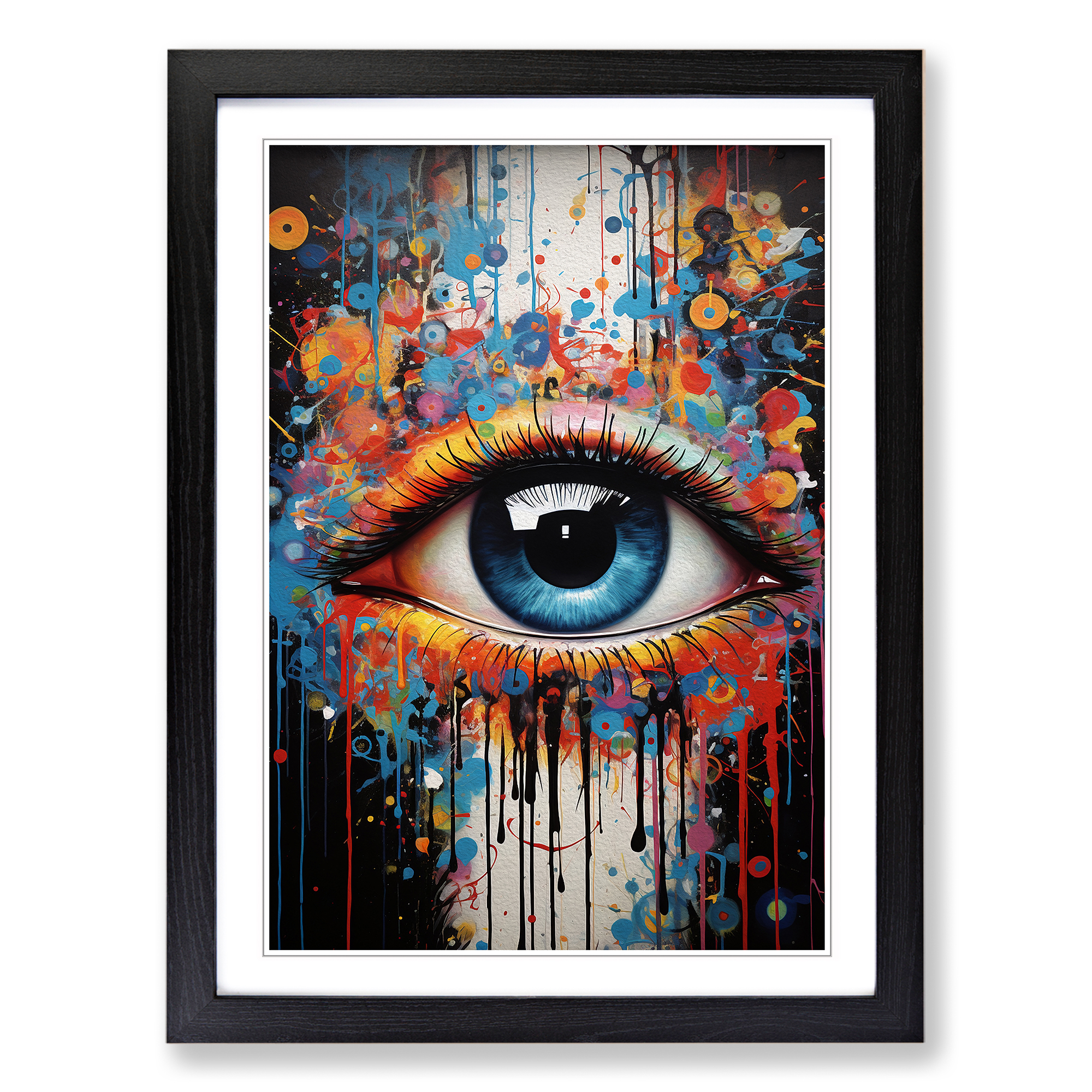 Eye Contemporary Framed Canvas Wall Art Print Poster Picture, Home ...