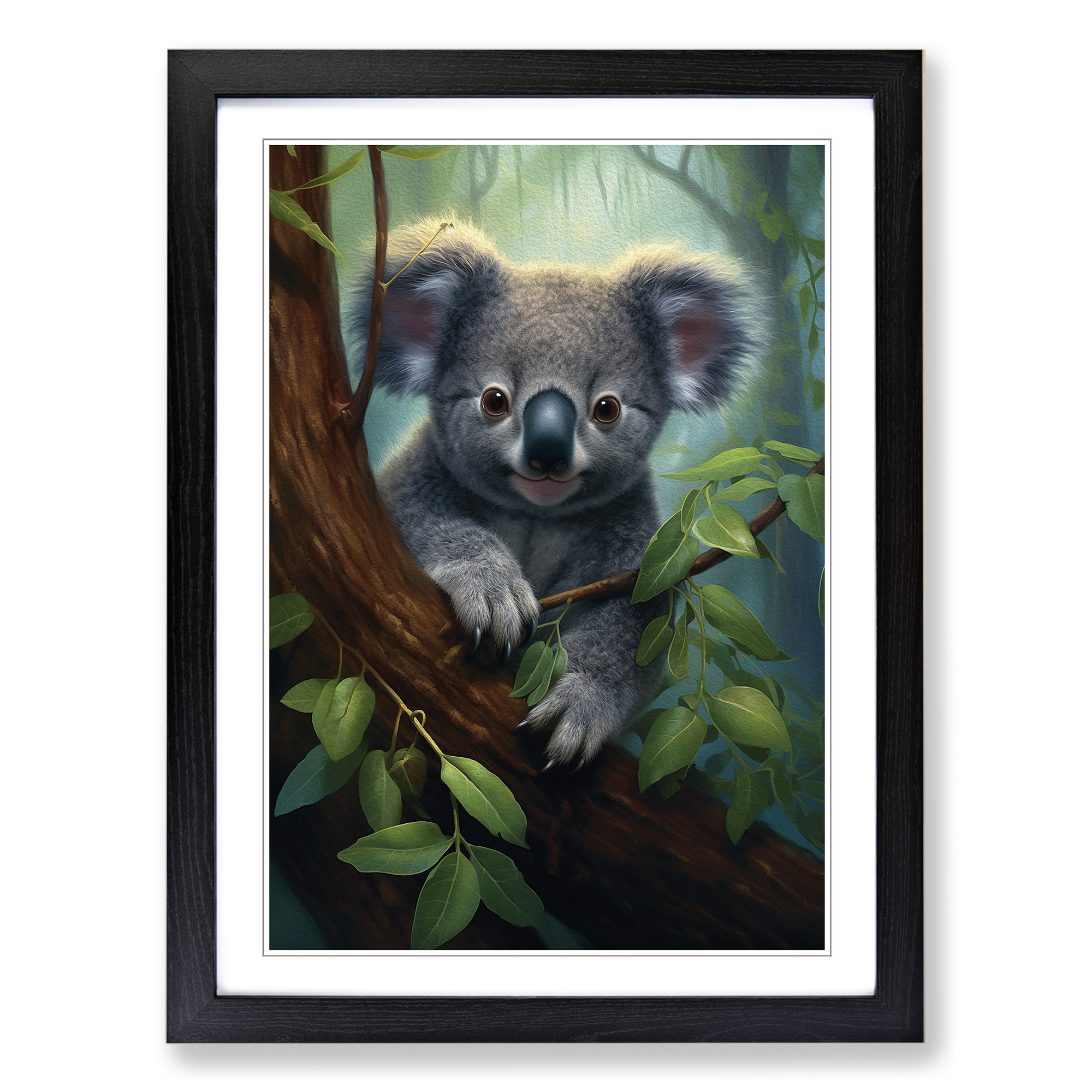 Koala Bear Symbolism Wall Art Print Framed Canvas Picture Poster Decor ...