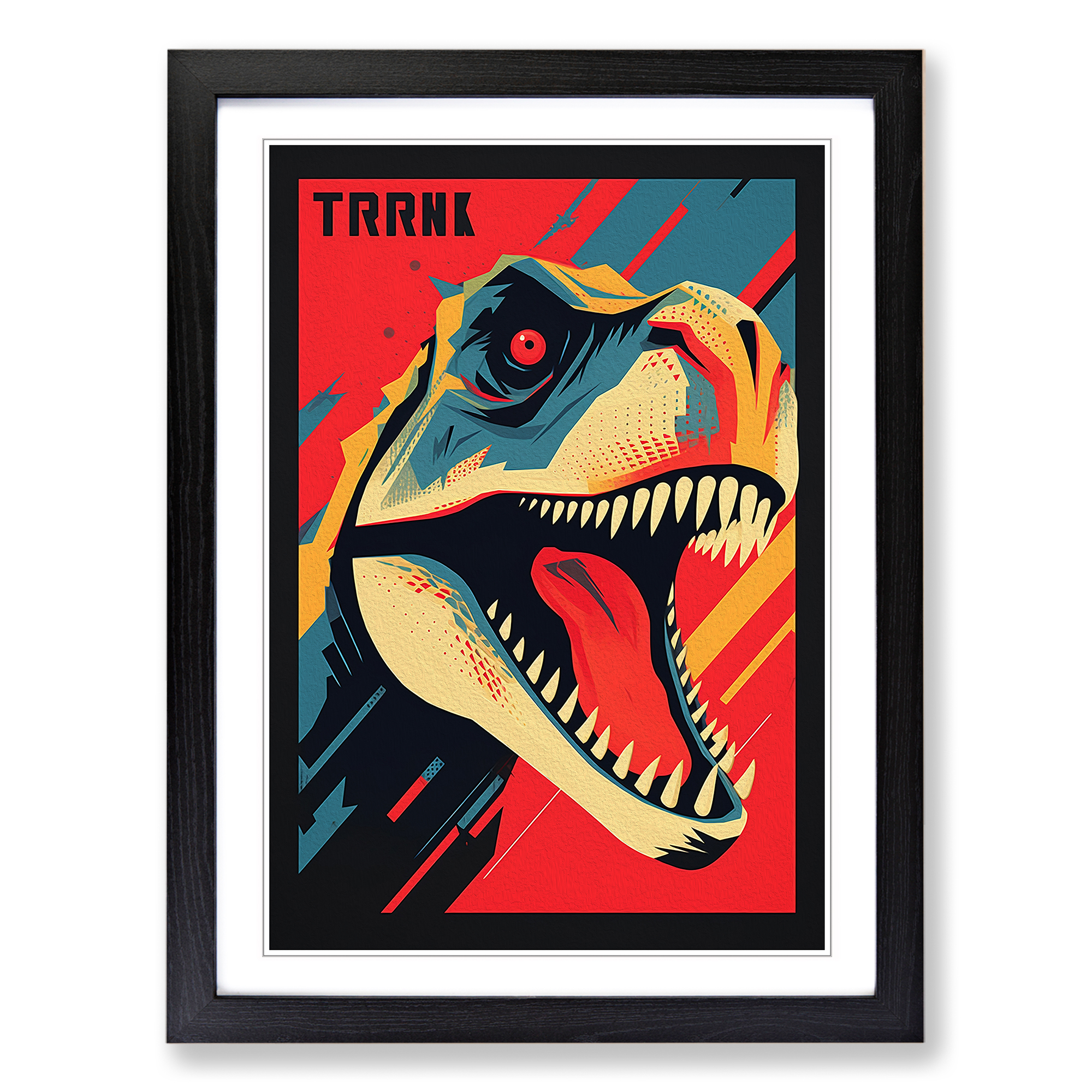Tyrannosaurus Rex Constructivism Wall Art Print Framed Canvas Picture ...