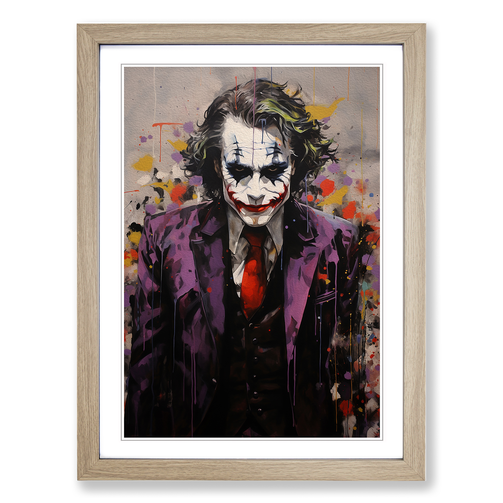 Joker Contemporary Wall Art Print Framed Canvas Picture Poster Decor ...
