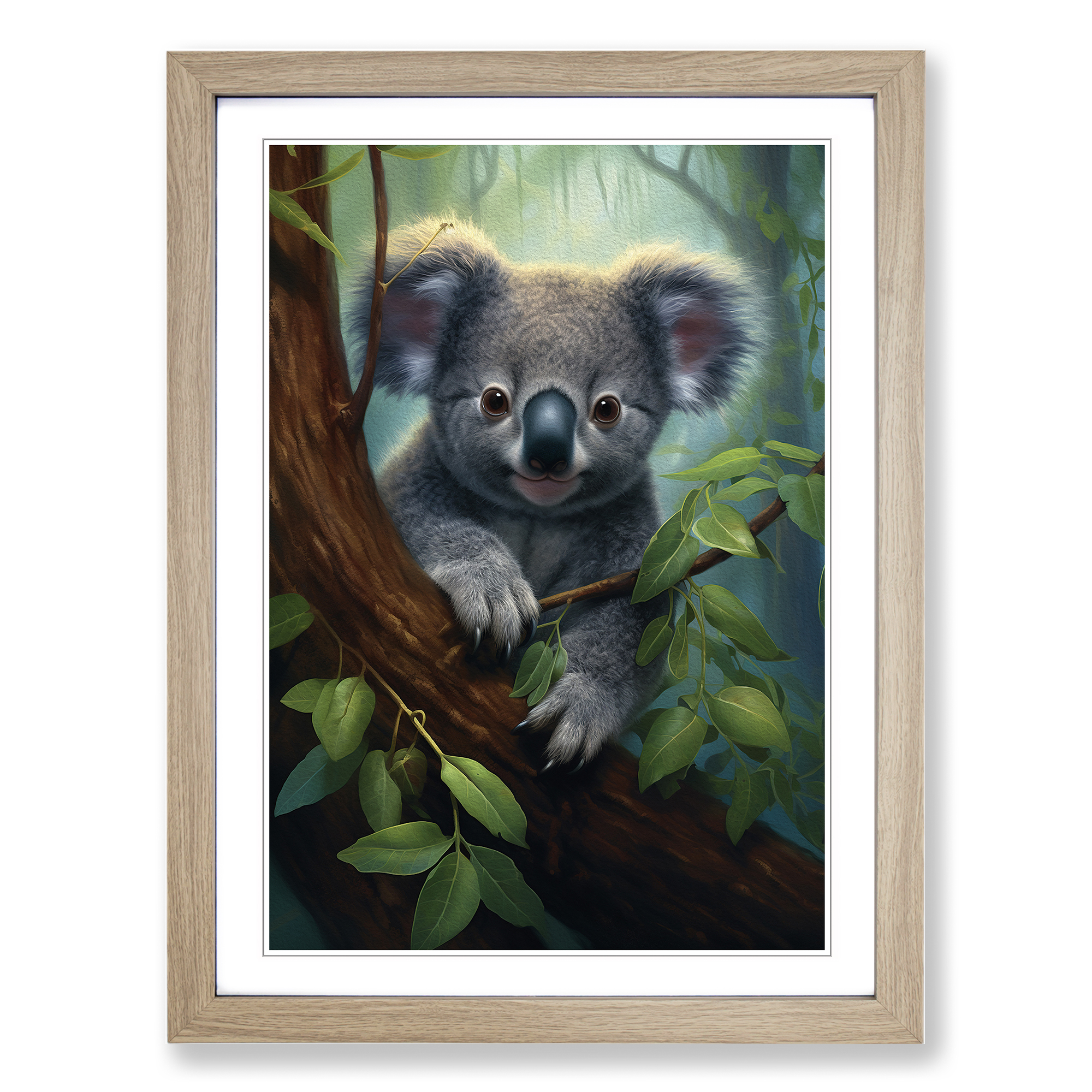 Koala Bear Symbolism Wall Art Print Framed Canvas Picture Poster Decor ...