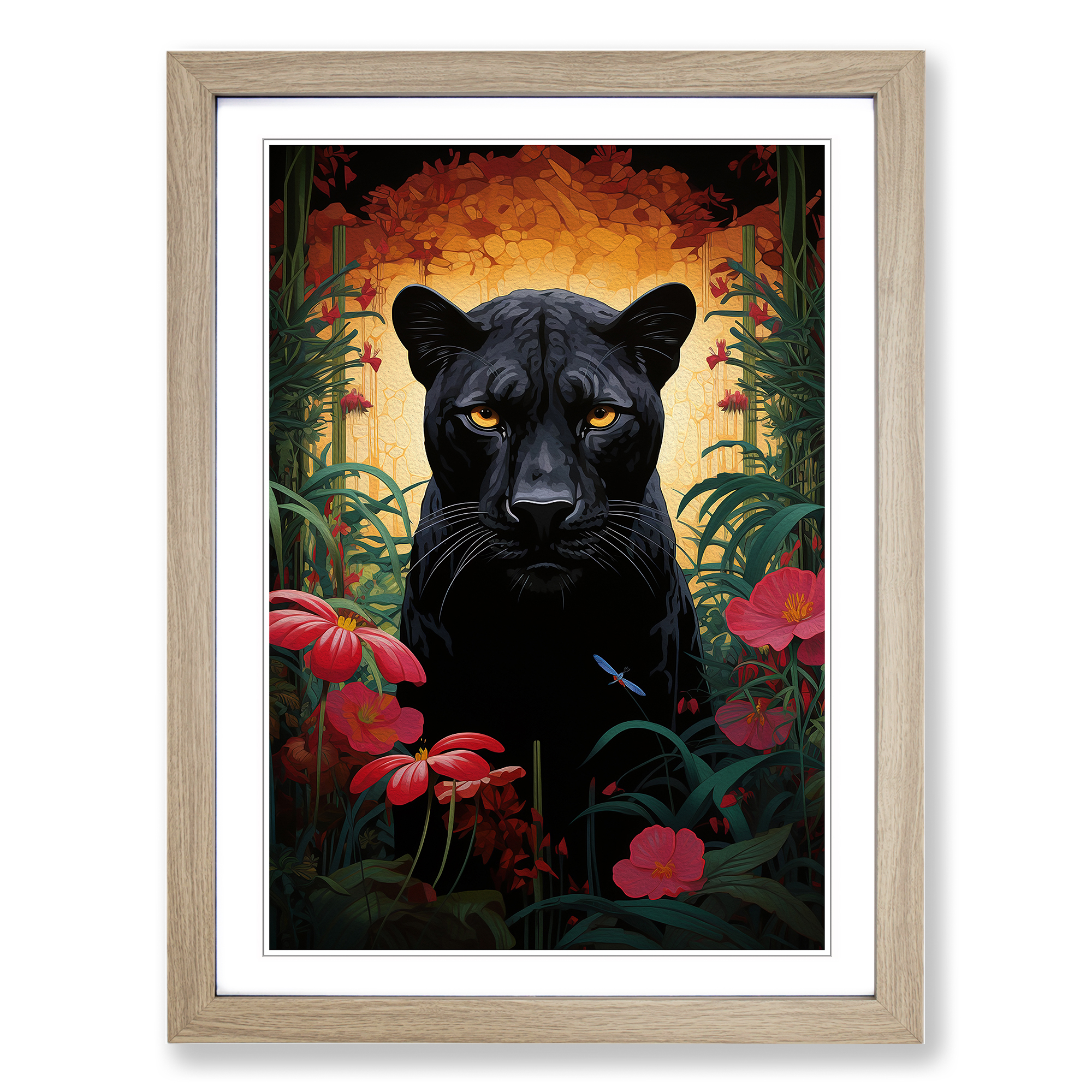 Panther Art Deco Wall Art Print Framed Canvas Picture Poster Decor ...