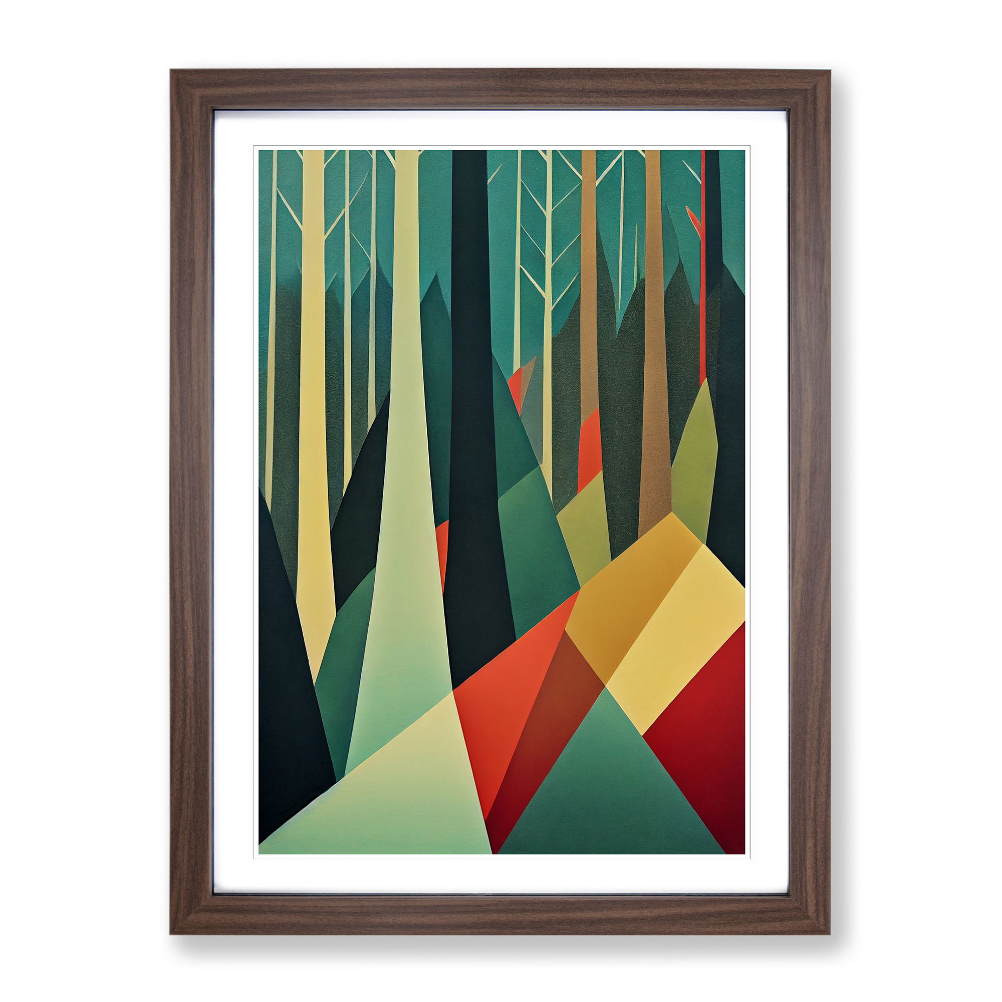 Forest Mid Century Style Vol.2 Framed Wall Art Print Ready to Hang Home ...