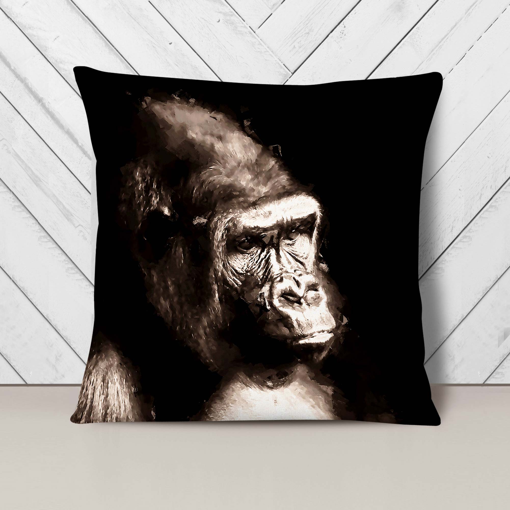 Mighty Silverback Gorilla in Abstract Animal 1 x Soft Cushion Cover Sofa Pillow | eBay