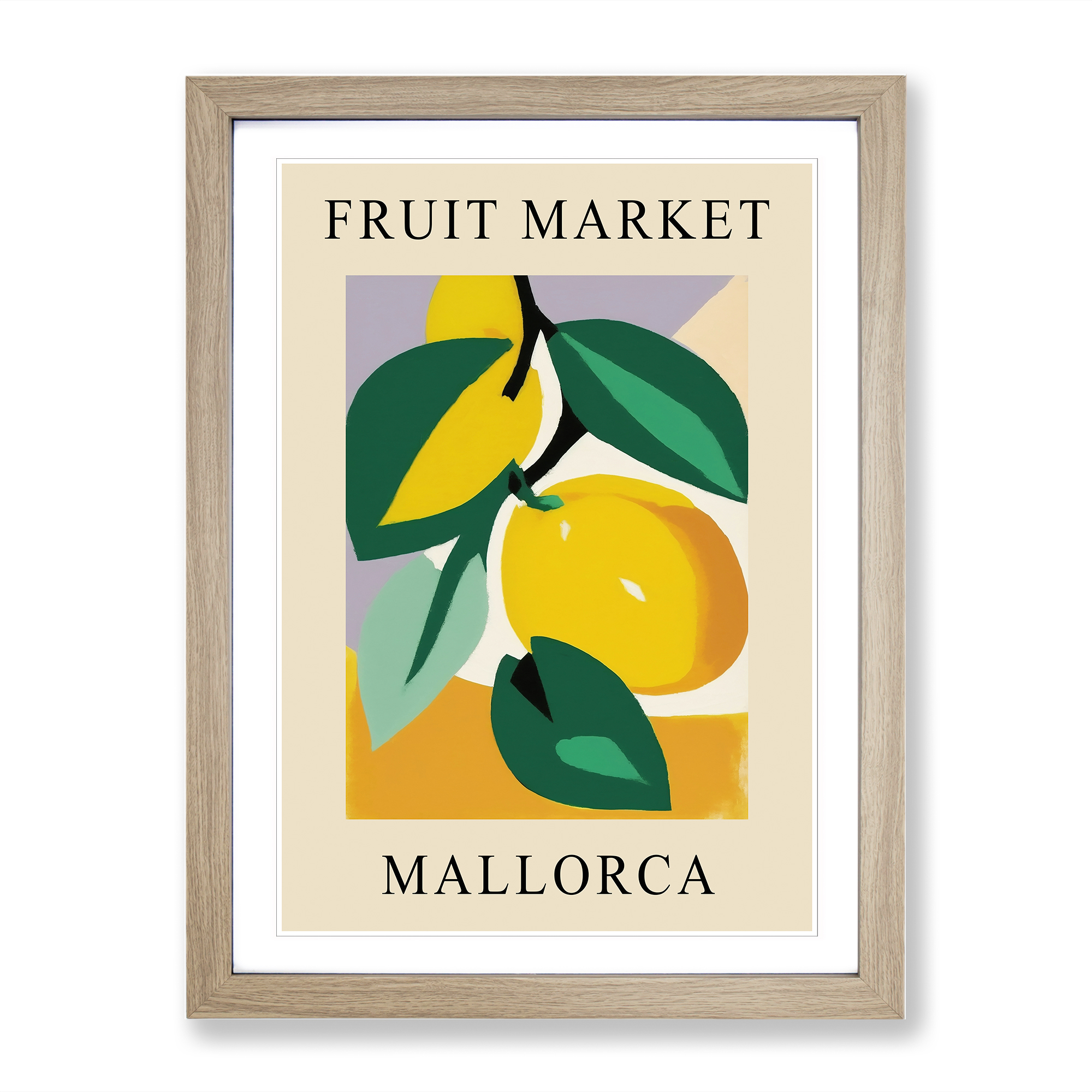 Lemon Mallorca Fruit Market Exhibition Wall Art Print Framed Picture ...