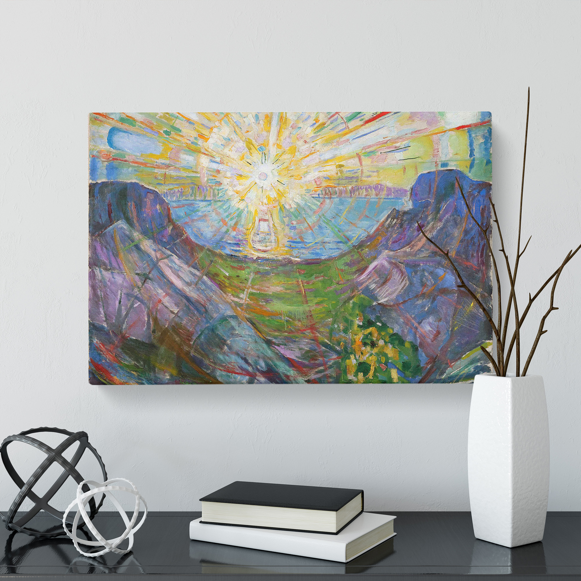 Edvard Munch The Sun Framed Canvas Print Wall Art Picture Large Home ...
