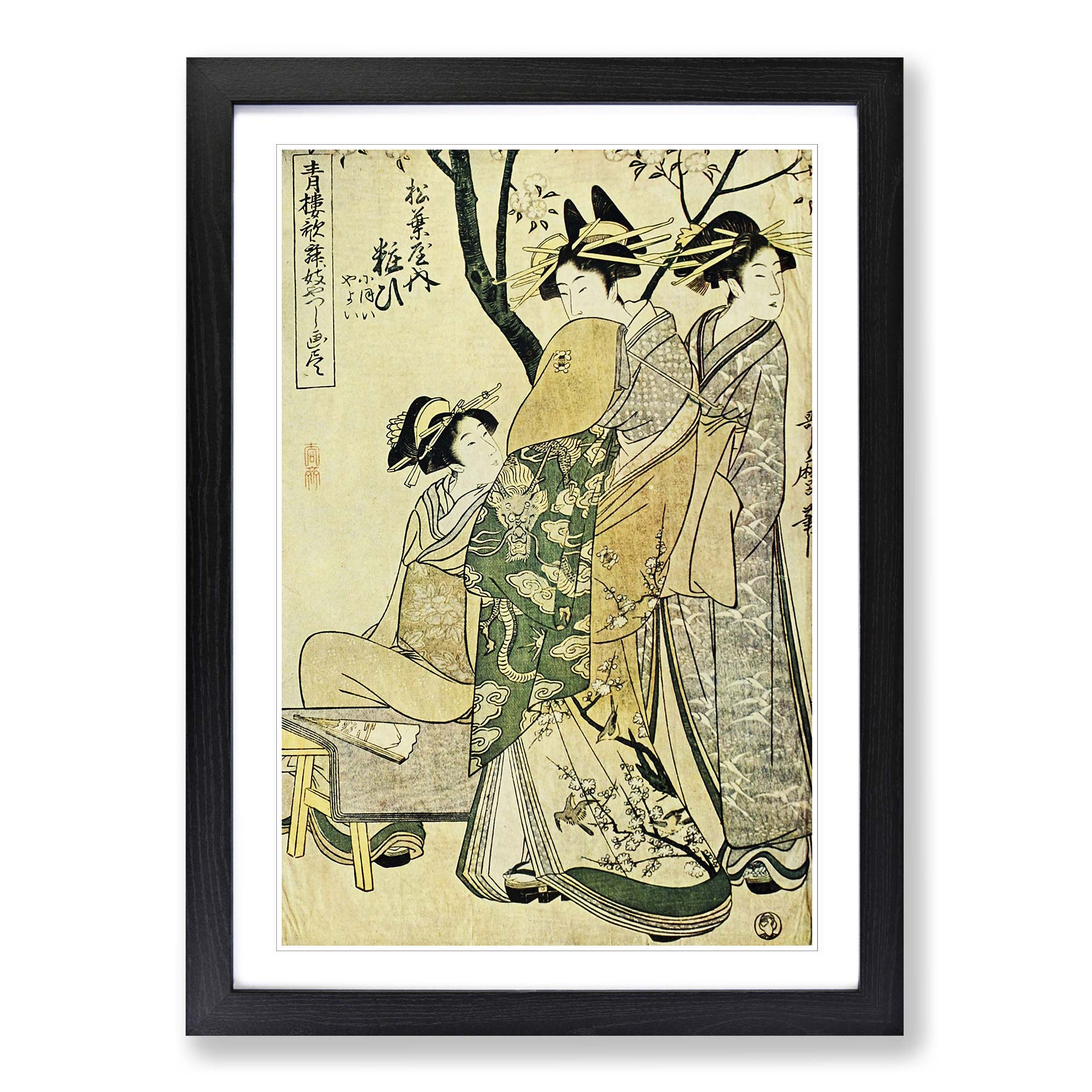 Kitagawa Utamaro Vintage Japanese Asian Art (6) Framed Wall Art Print ...