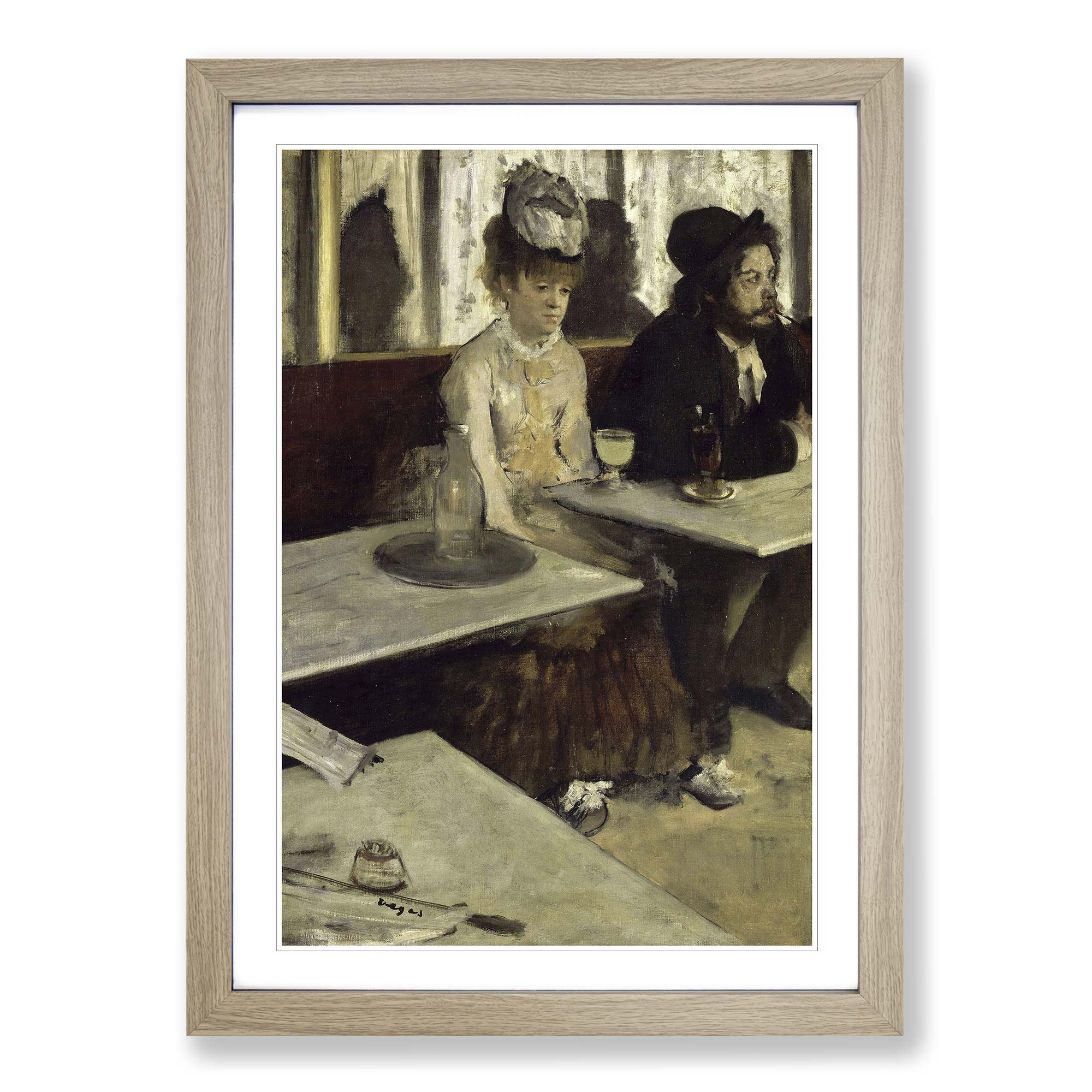 Edgar Degas Absinthe Drinkers In A Cafe Wall Art Print Framed Picture ...