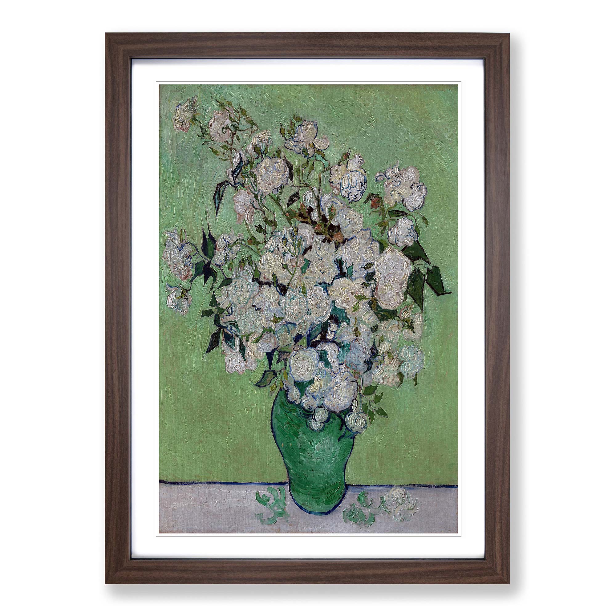 Vincent Van Gogh White Roses Framed Wall Art Print Large Picture ...
