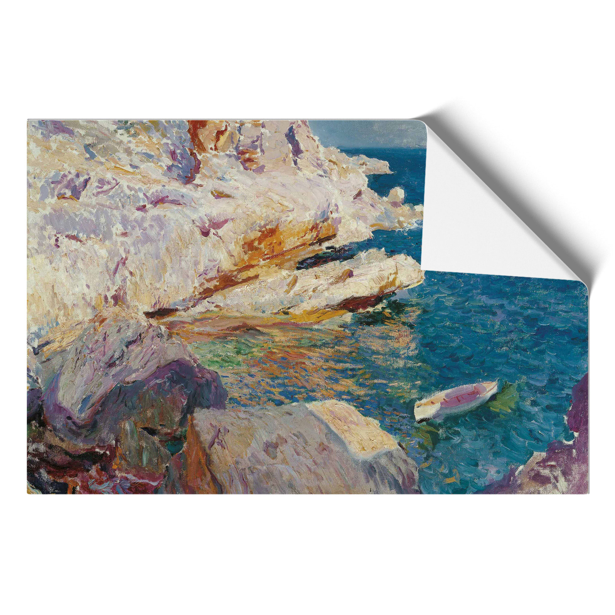 Sea Cliffs By Joaquin Sorolla Y Bastida Wall Art Print Framed Picture ...