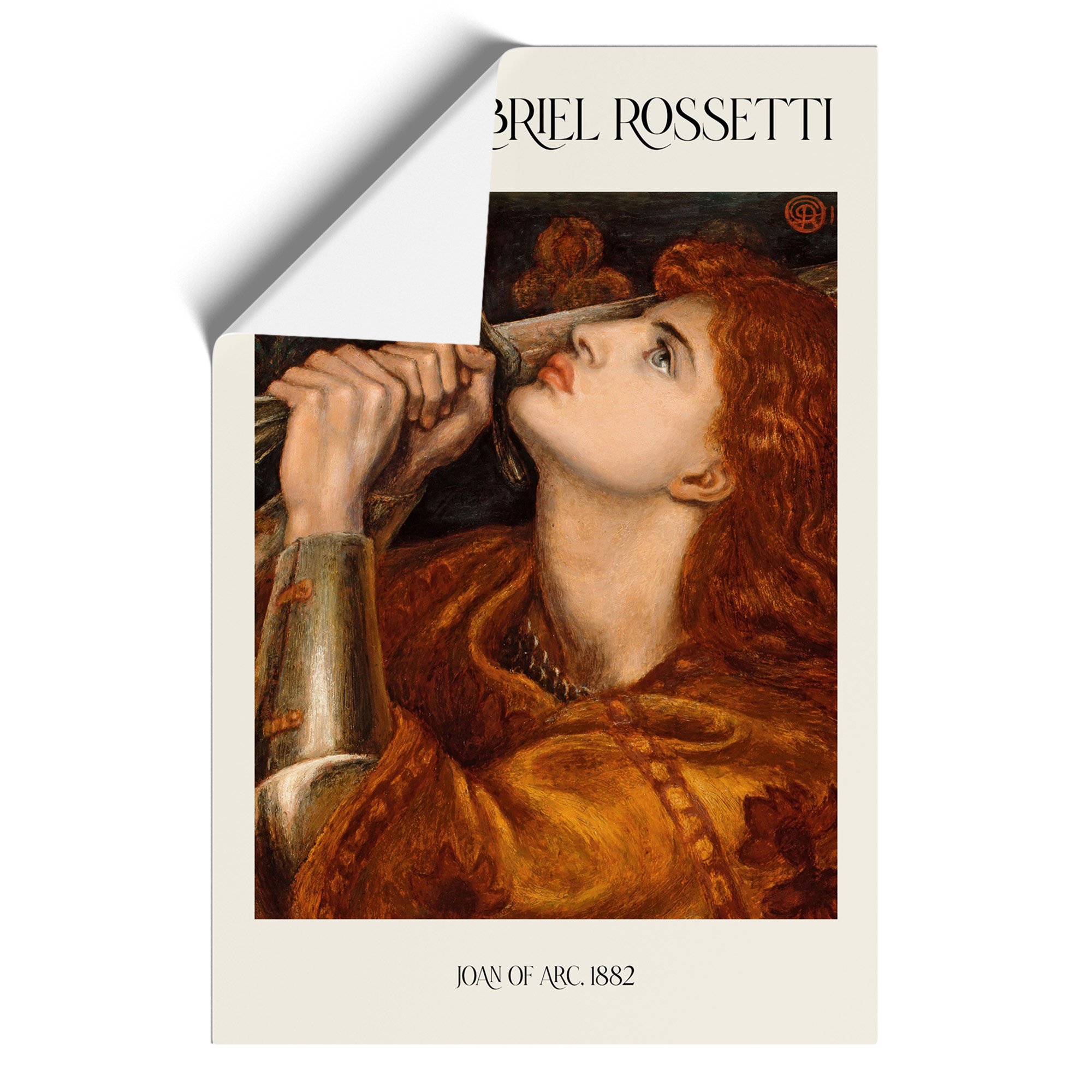 Joan Of Arc Print By Dante Gabriel Rossetti Exhibition Framed Wall Art ...