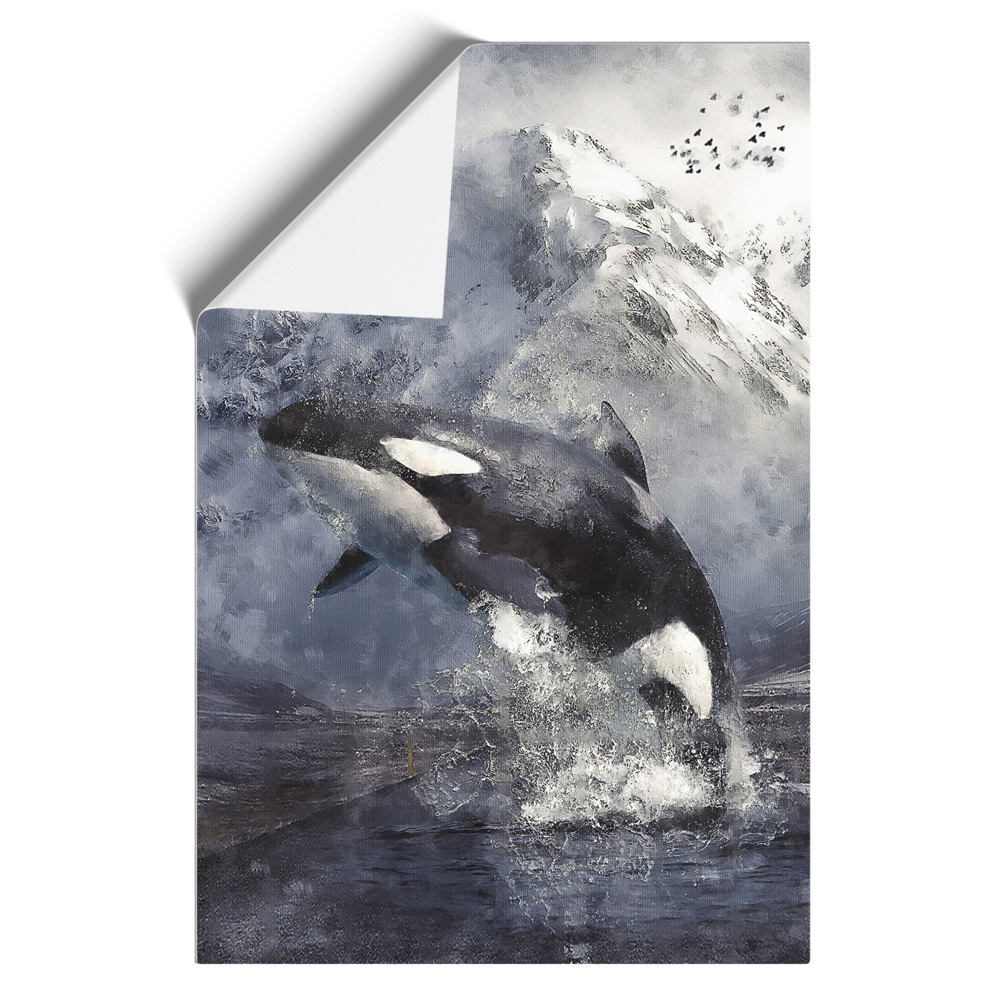 Killer Whale Framed Canvas Wall Art Print Poster Picture, Home Decor | eBay