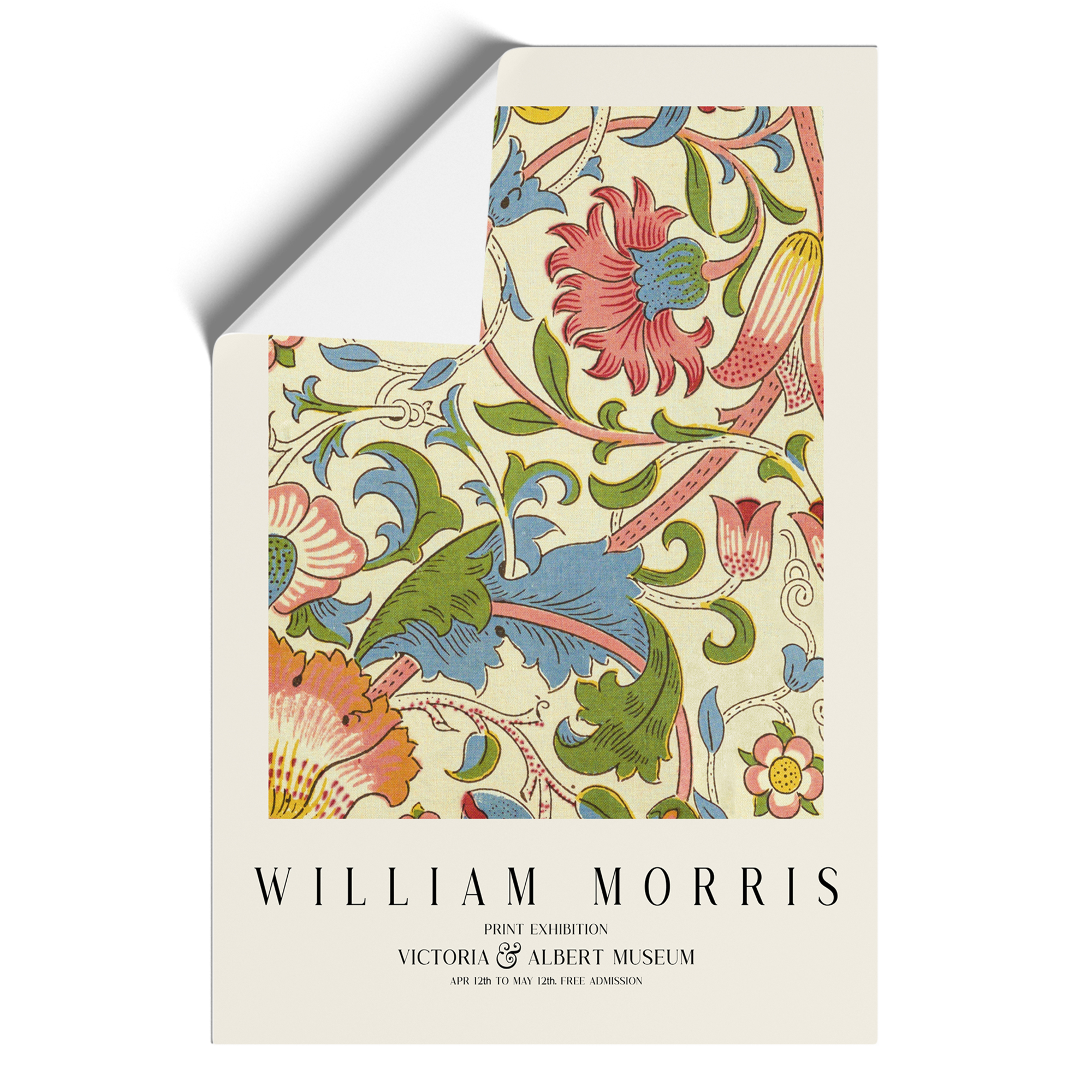 Lodden Print By William Morris Exhibition Framed Canvas Wall Art Print ...