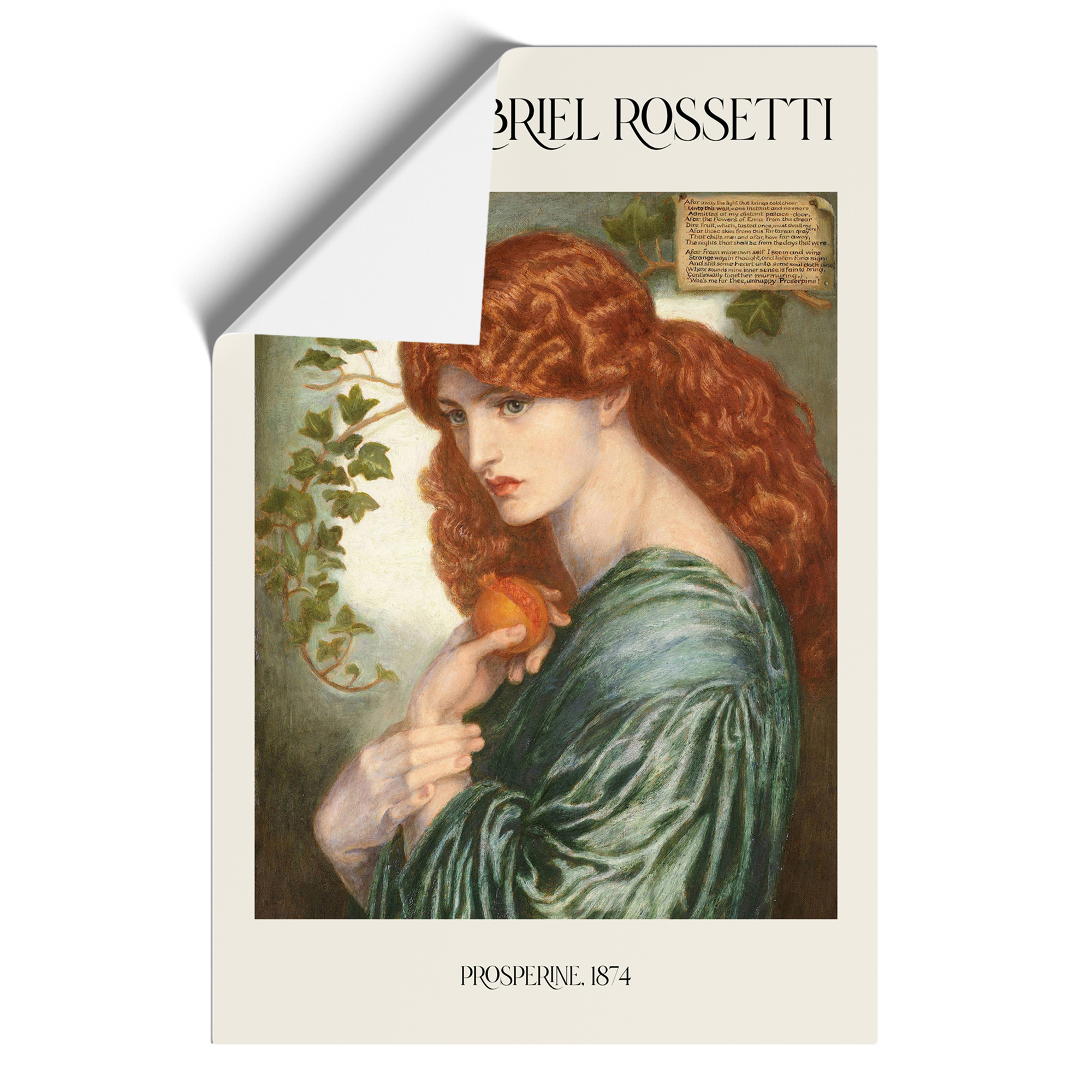 Proserpine By Dante Gabriel Rossetti Wall Art Print Framed Canvas ...
