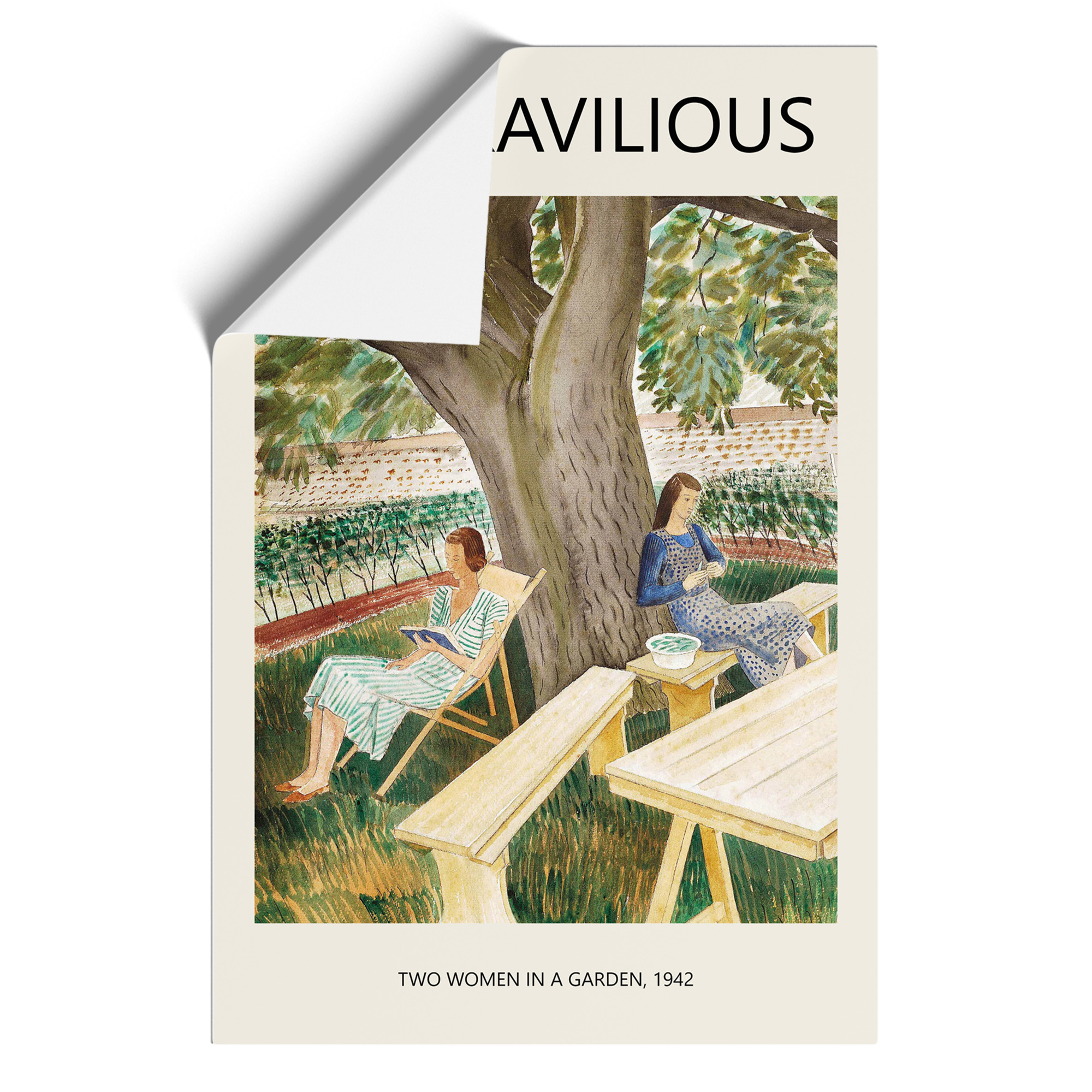 Resting Print By Eric Ravilious Exhibition Framed Canvas Wall Art Print ...