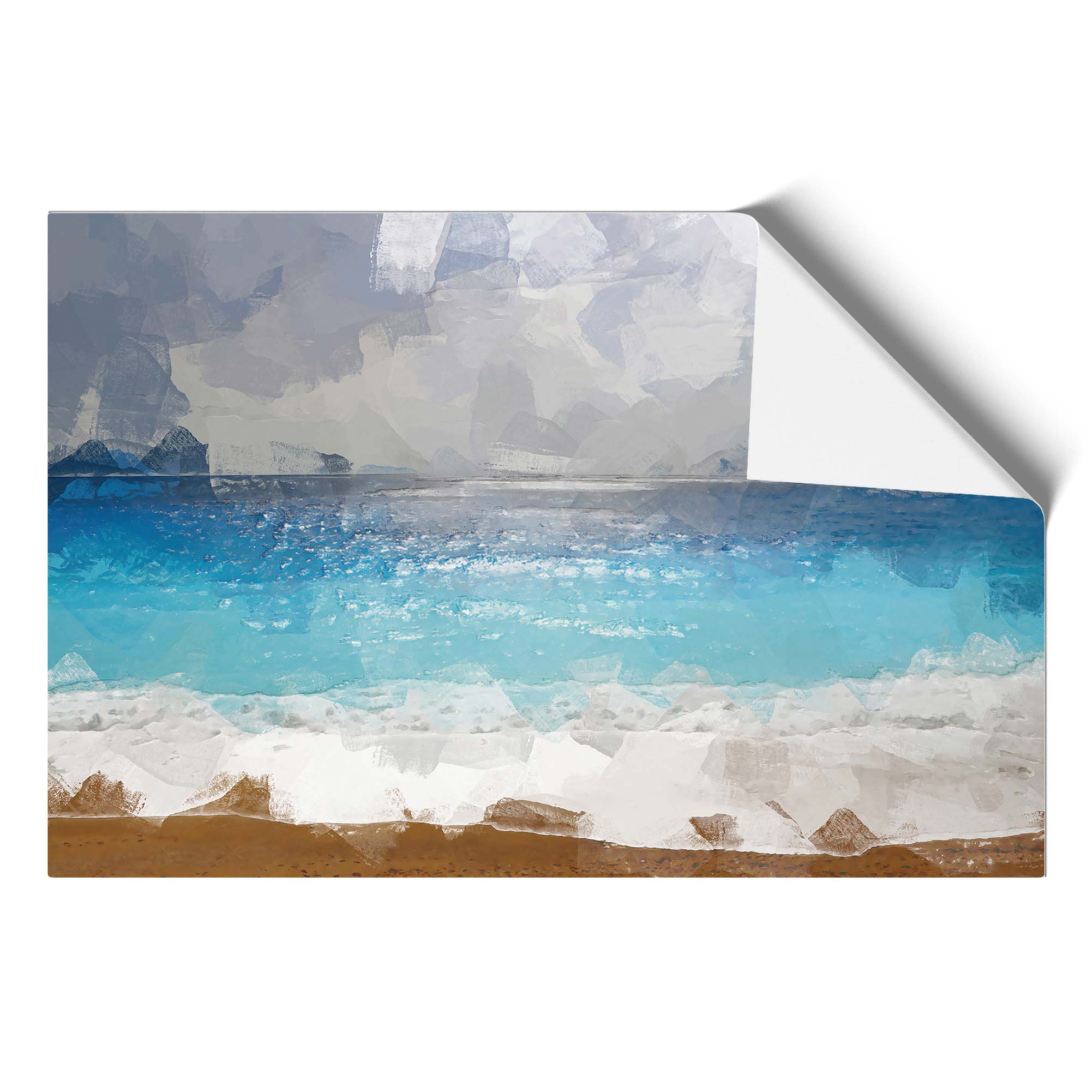 Seascape From Greece In Abstract Wall Art Print Framed Canvas Picture ...