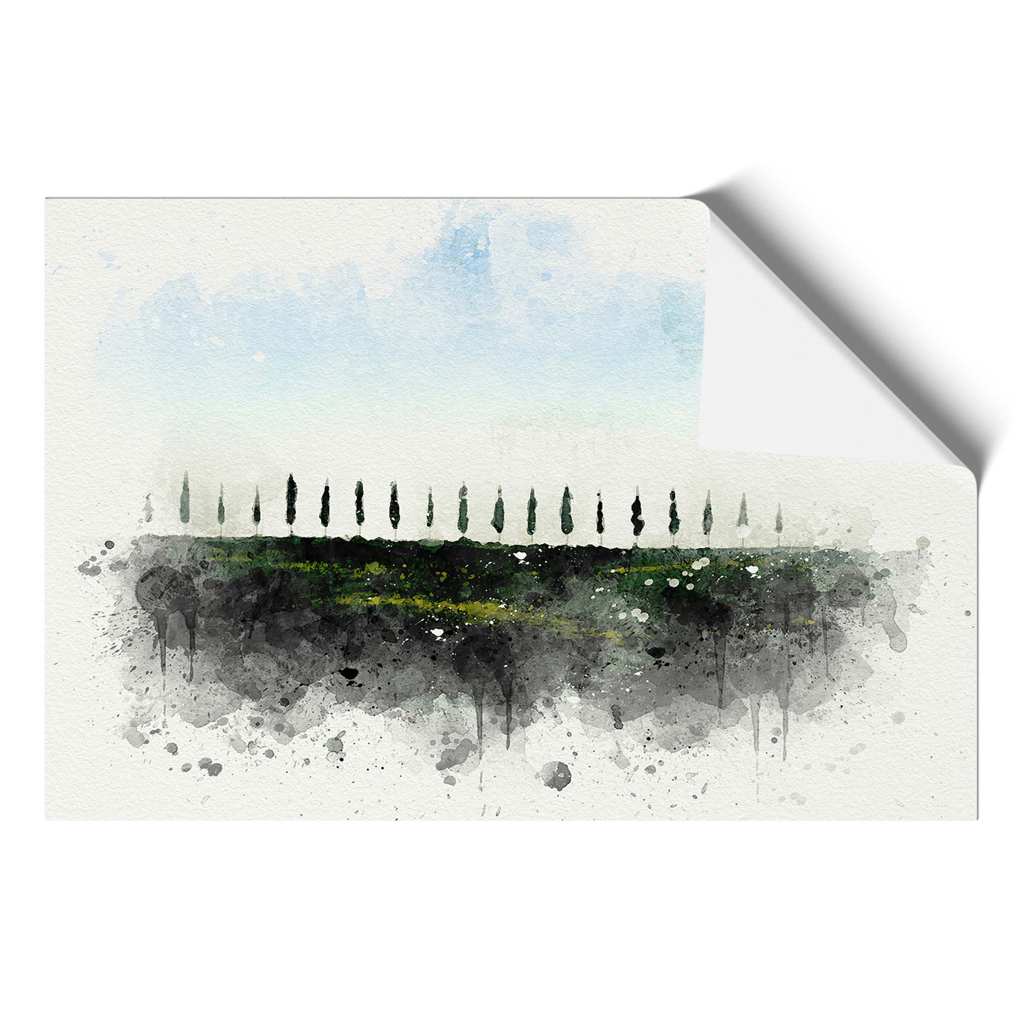 Tuscany Fields In Siena Italy In Abstract Wall Art Print Framed Canvas ...