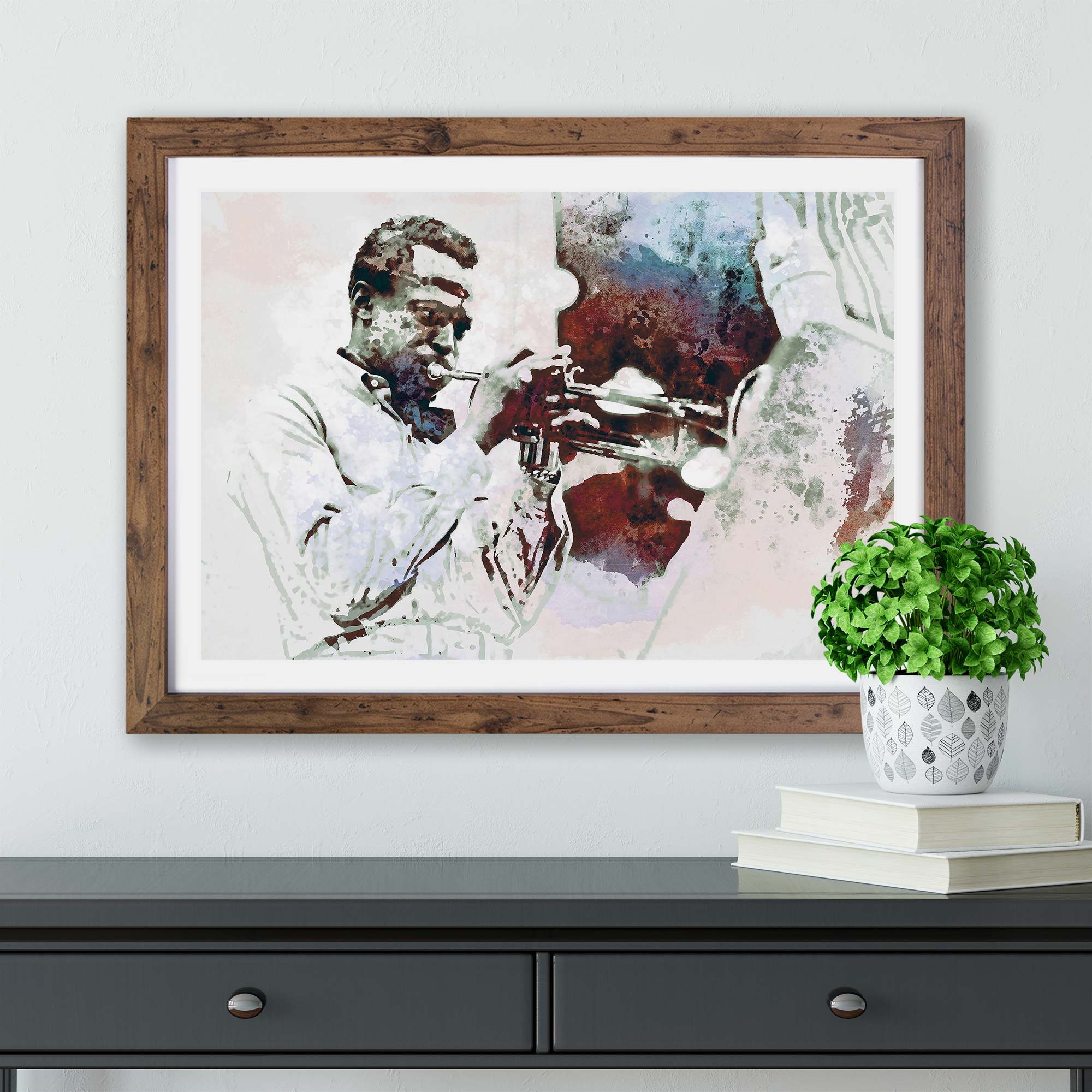 Miles Davis in Abstract Wall Art Framed Picture Print | eBay