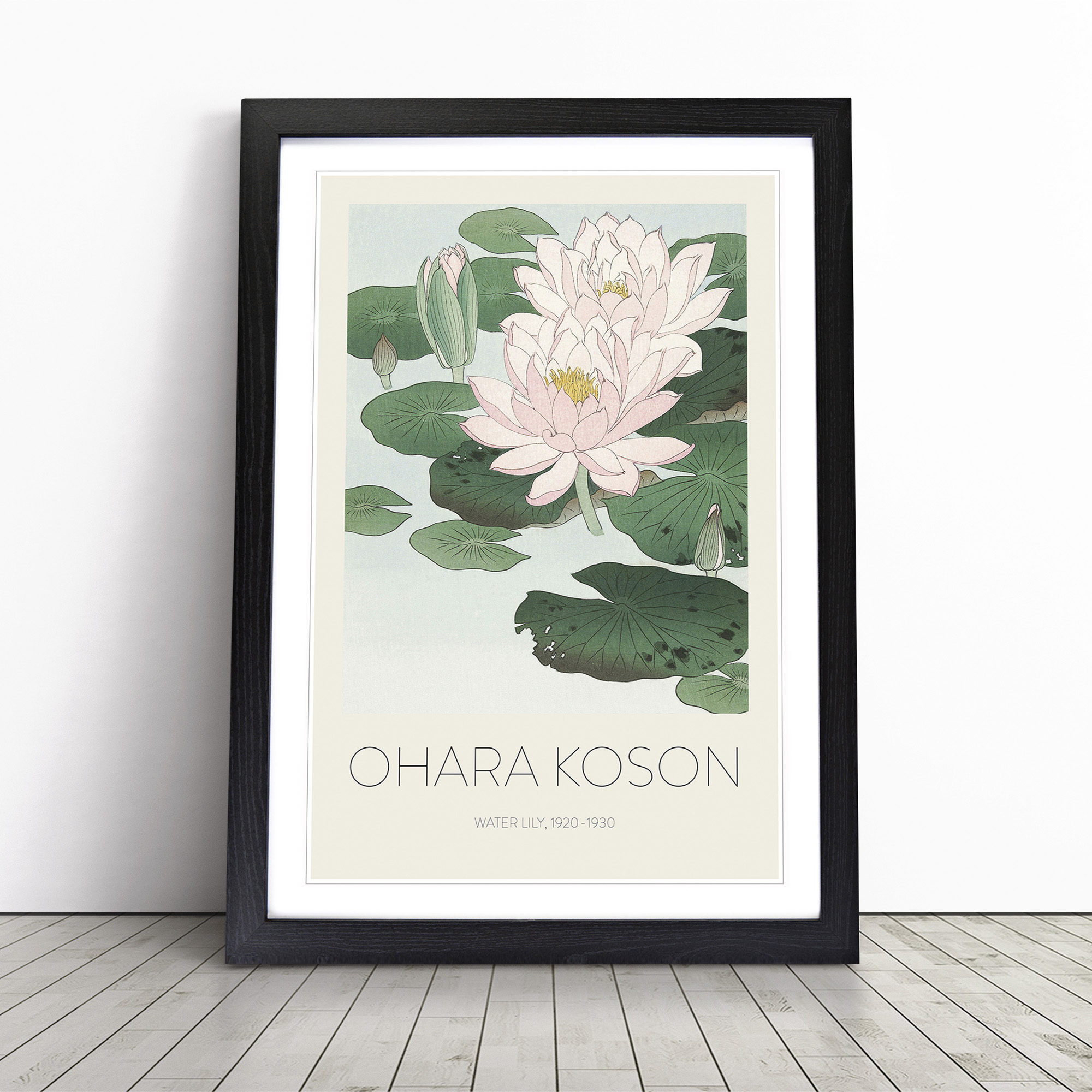 Pink Water Lilies By Ohara Koson Wall Art Print Framed Canvas Picture Poster | eBay