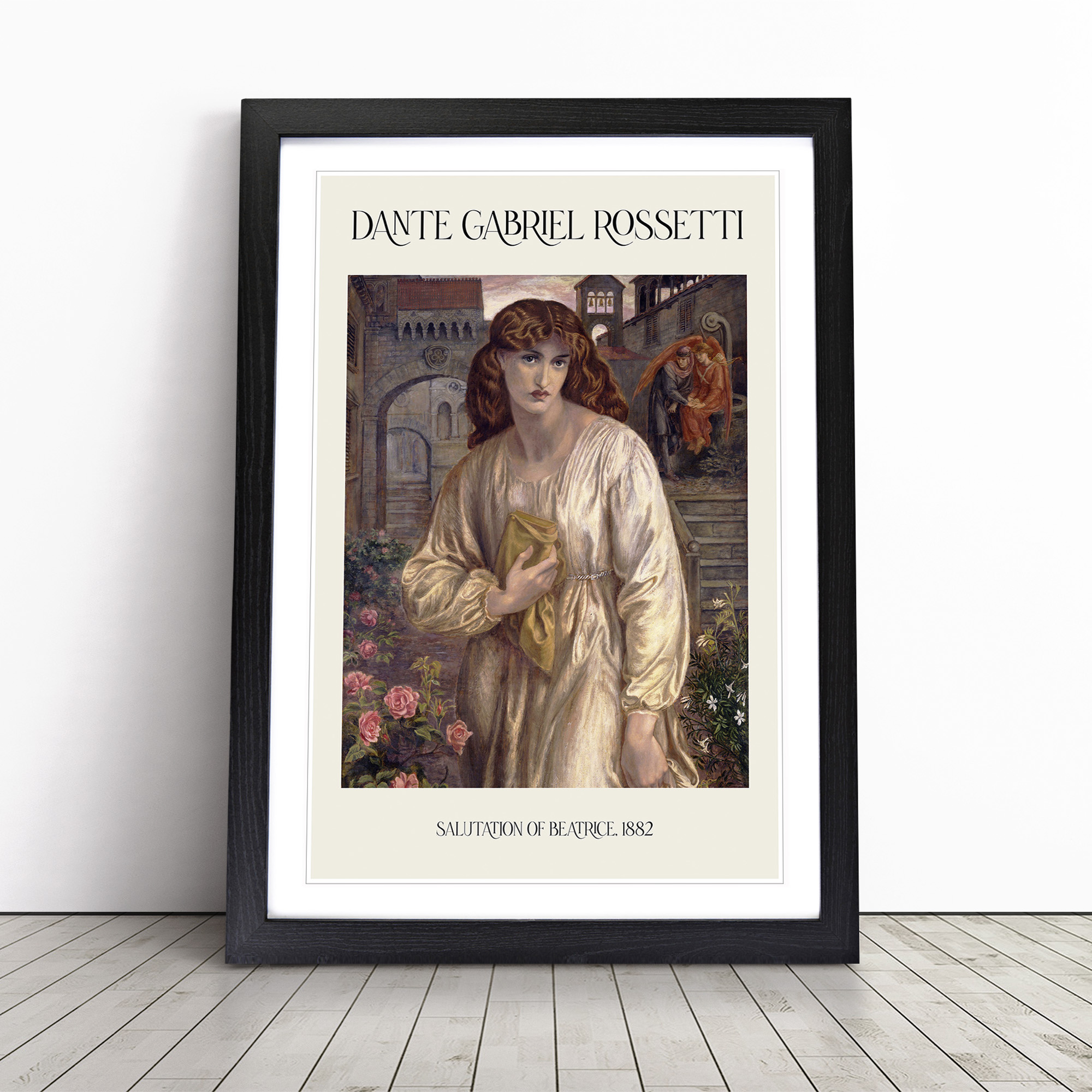 Salutation Of Beatrice By Dante Gabriel Rossetti Wall Art Print Framed ...