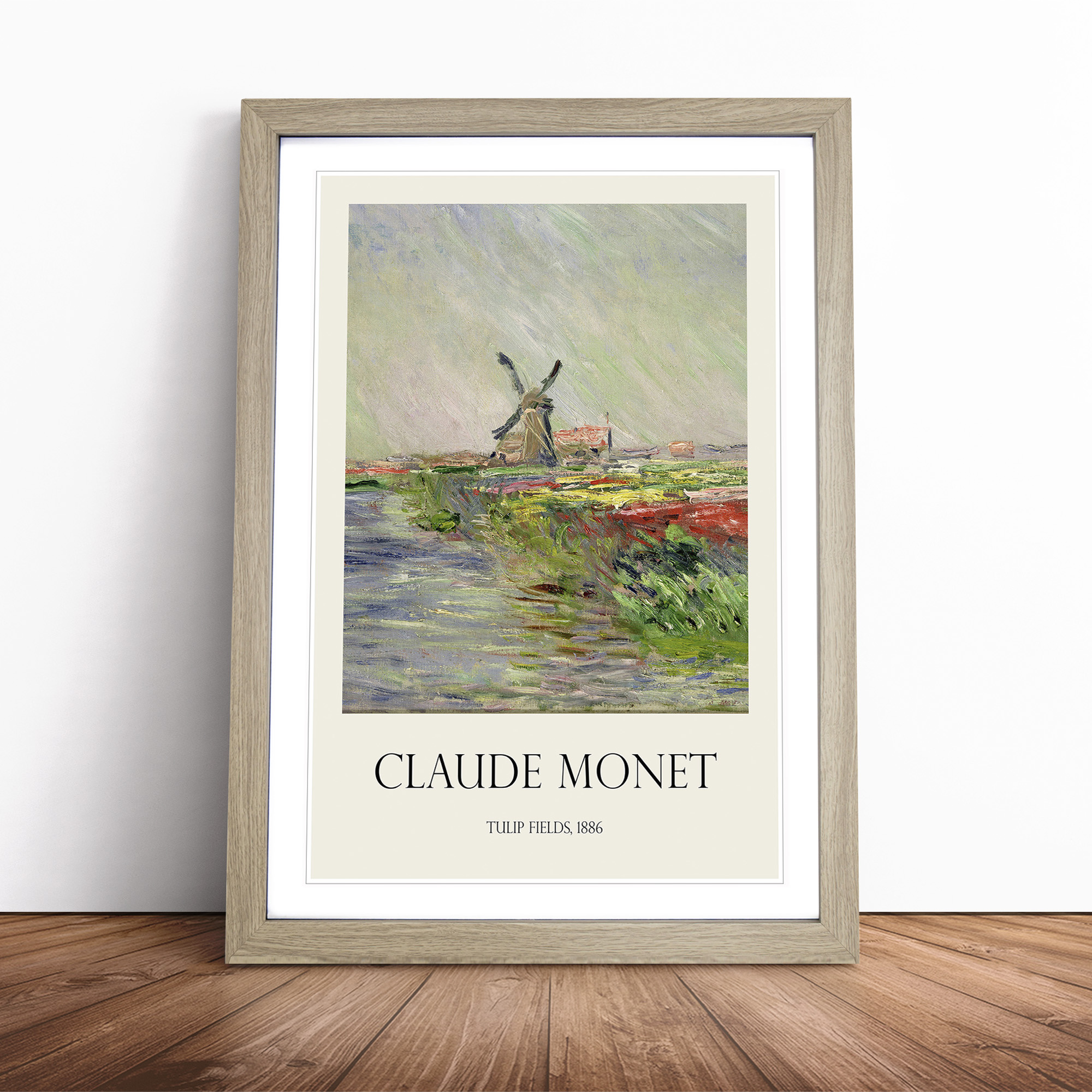 Field Of Tulips, Holland By Claude Monet Wall Art Print Framed Picture ...