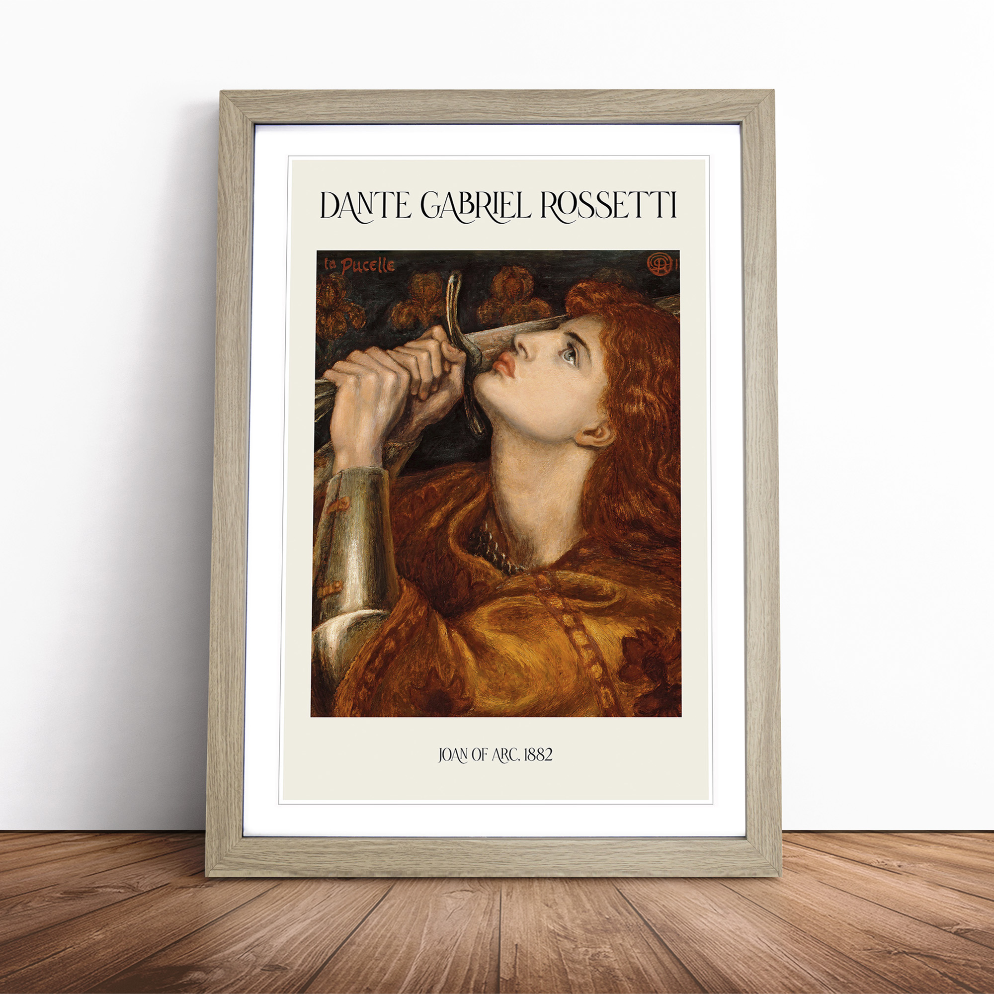 Joan Of Arc By Dante Gabriel Rossetti Wall Art Print Framed Picture ...