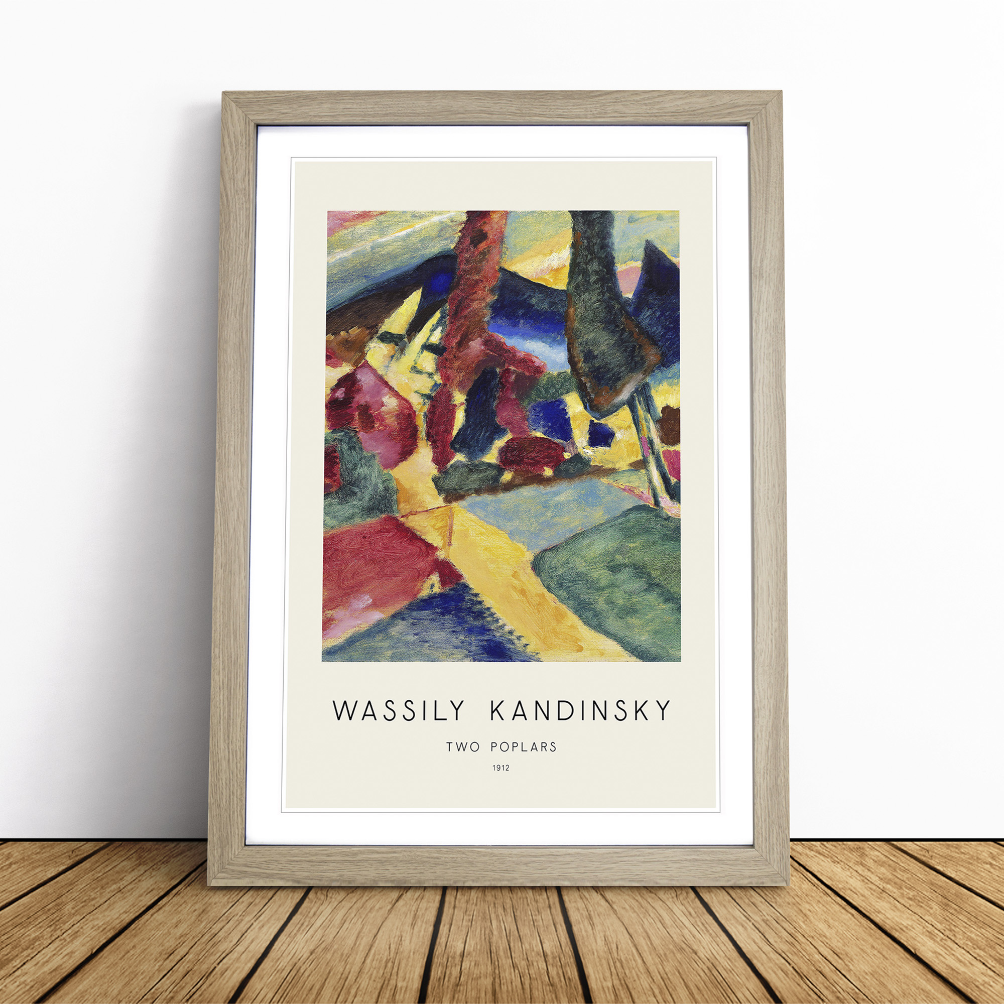 Landscape With Two Poplars By Wassily Kandinsky Framed Wall Art Print ...