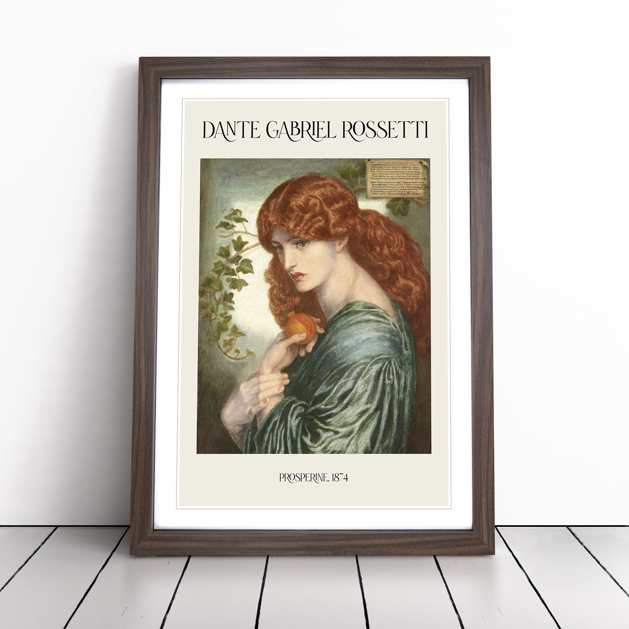 Proserpine By Dante Gabriel Rossetti Exhibition Framed Canvas Wall Art ...