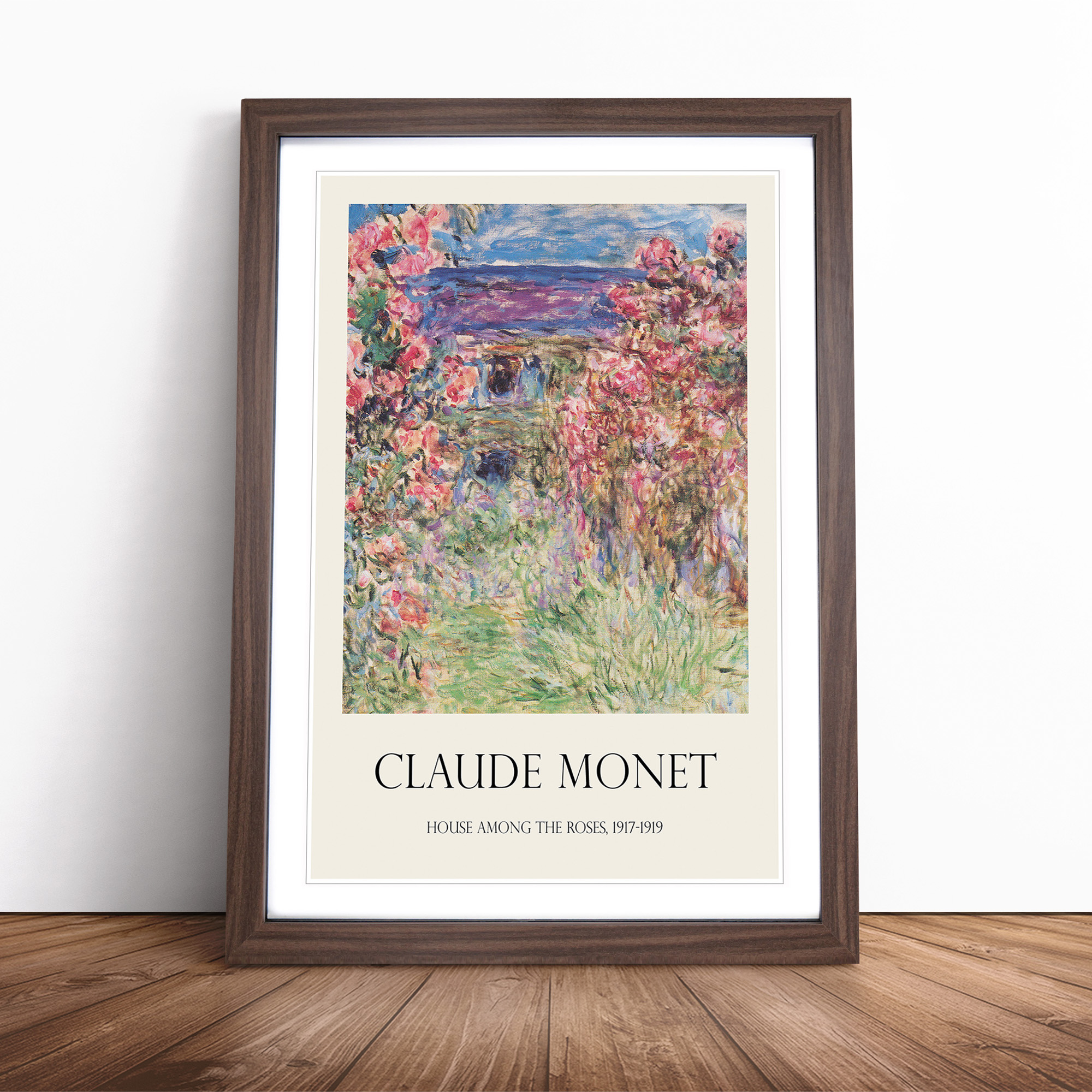 Rose House Claude Monet Framed Wall Art Print Home Decor Picture Ready ...
