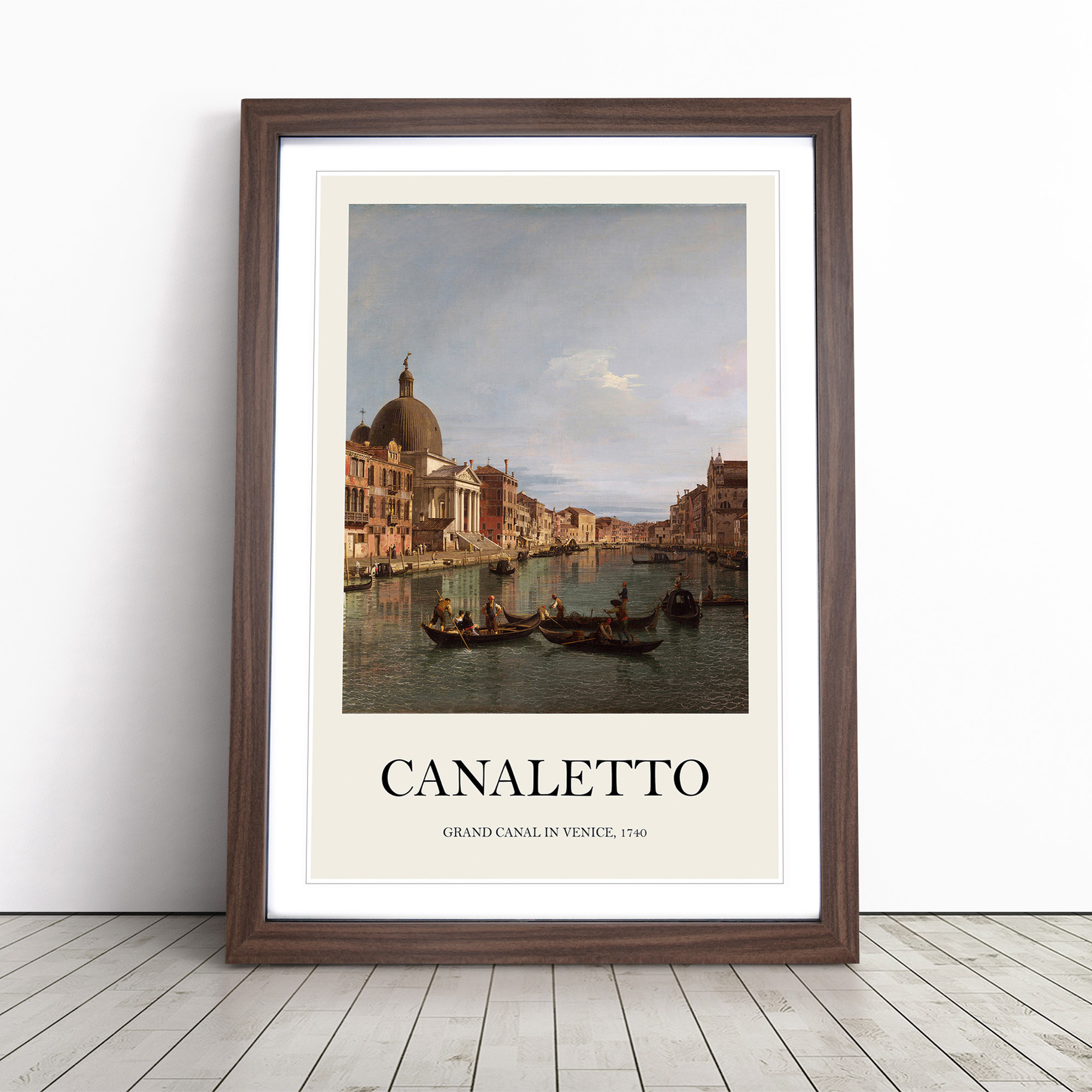 The Grand Canal In Venice Giovanni Canaletto Exhibition Framed Canvas ...