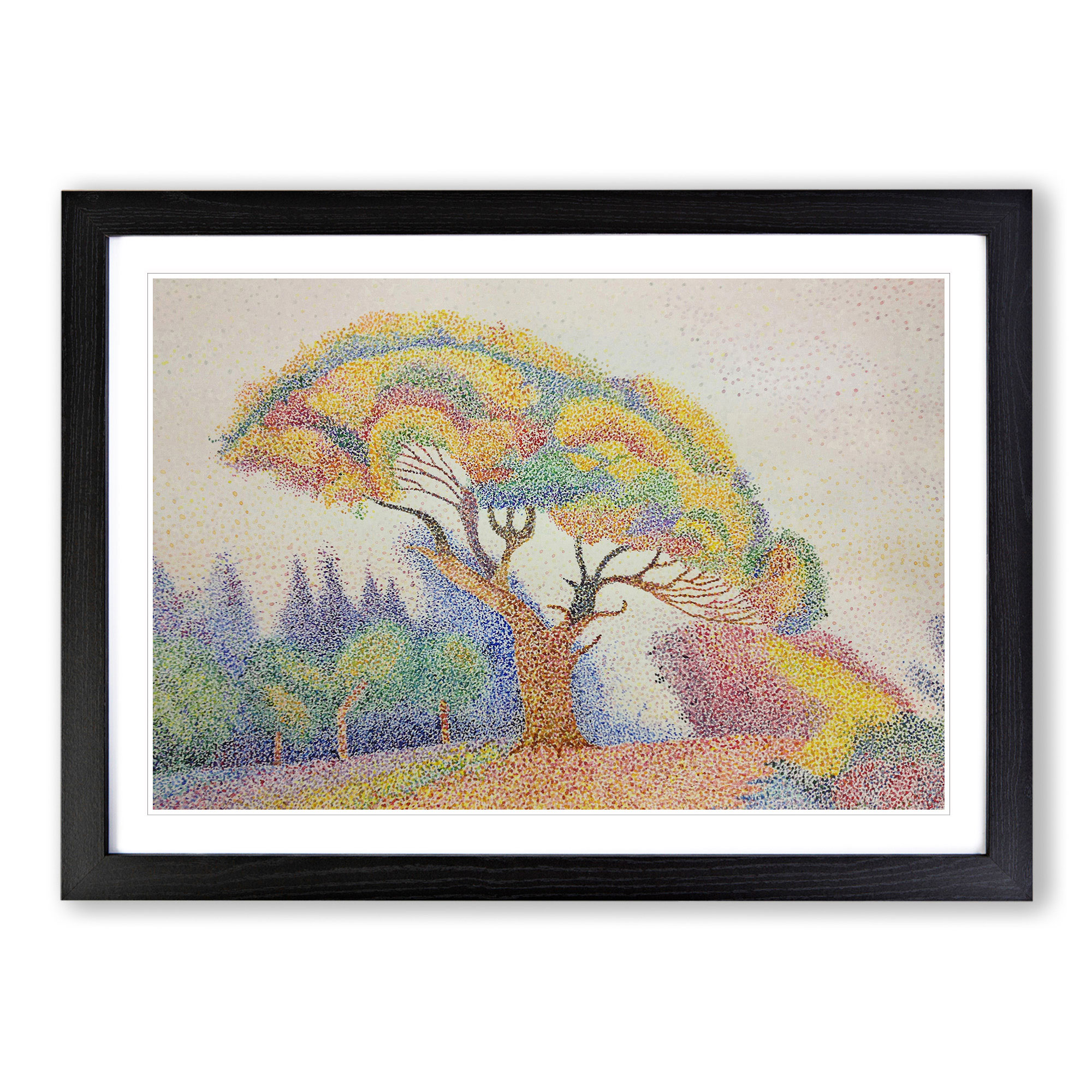 Colourful Tree Paul Signac Framed Wall Art Print Ready to Hang Home ...