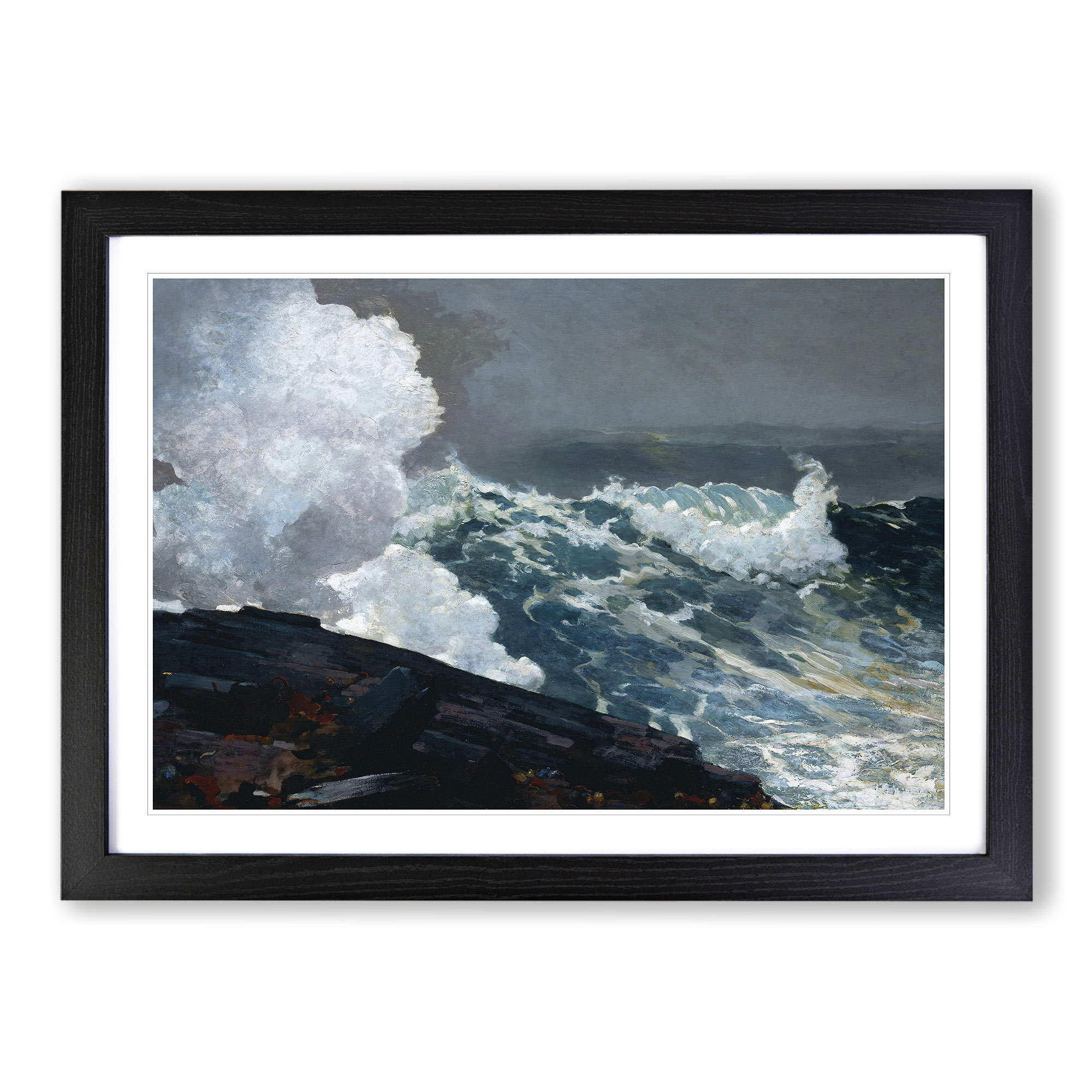 Northeaster By Winslow Homer Framed Canvas Wall Art Print Poster ...