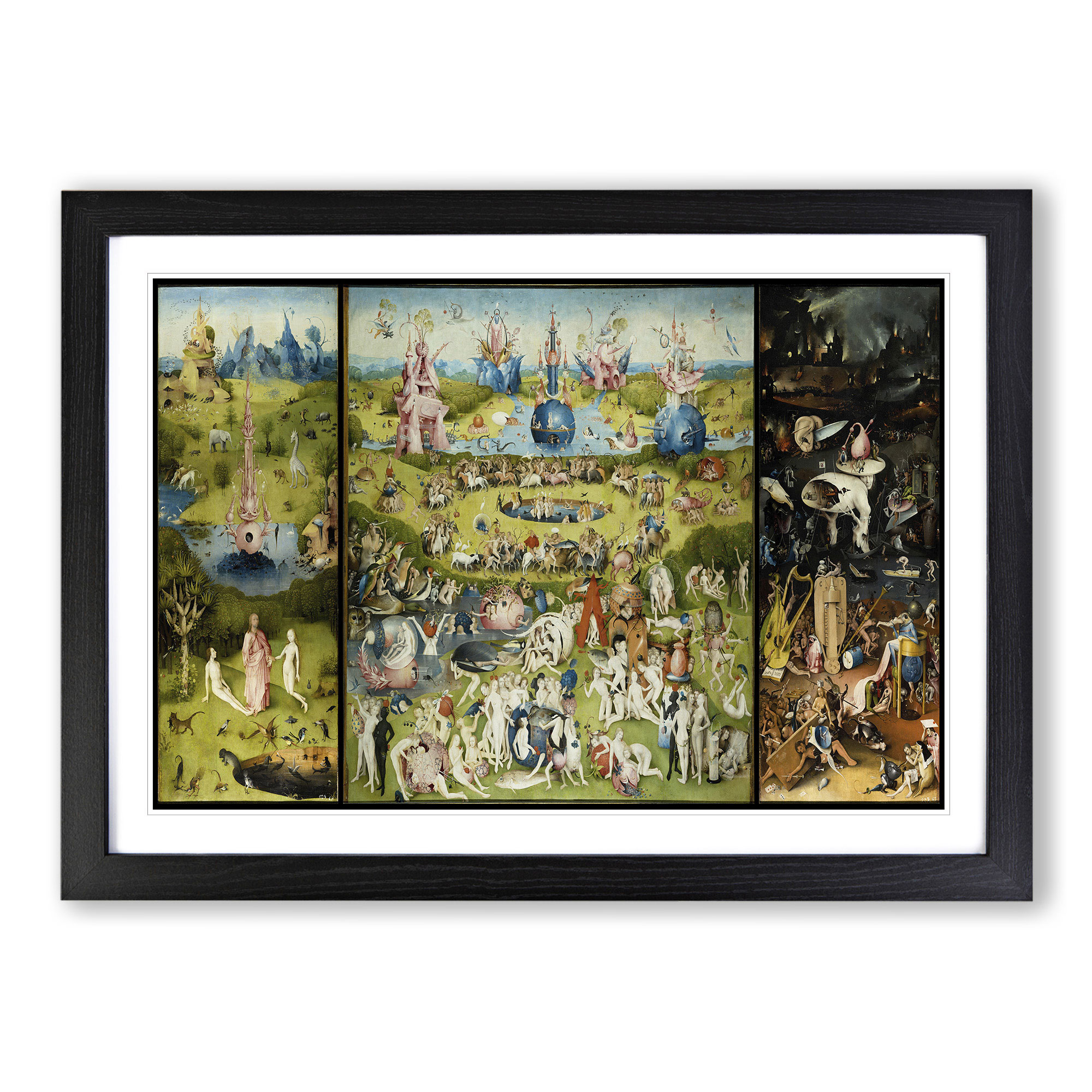 The Garden Of Earthly Delights By Hieronymus Bosch Framed Canvas Wall ...