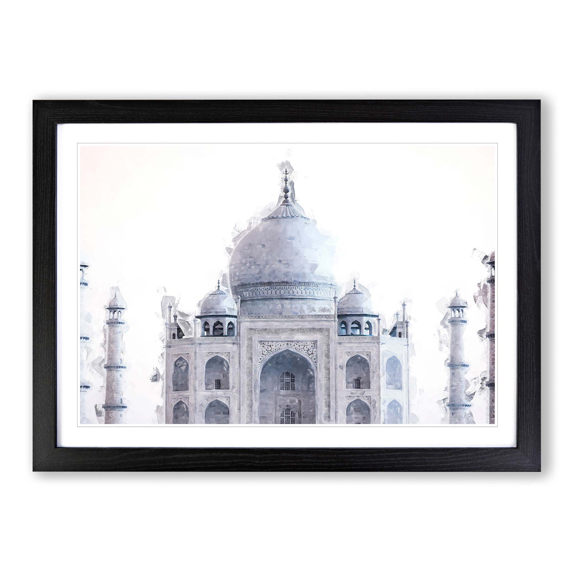 The Taj Mahal In Agra India In Abstract Wall Art Print Framed Picture ...