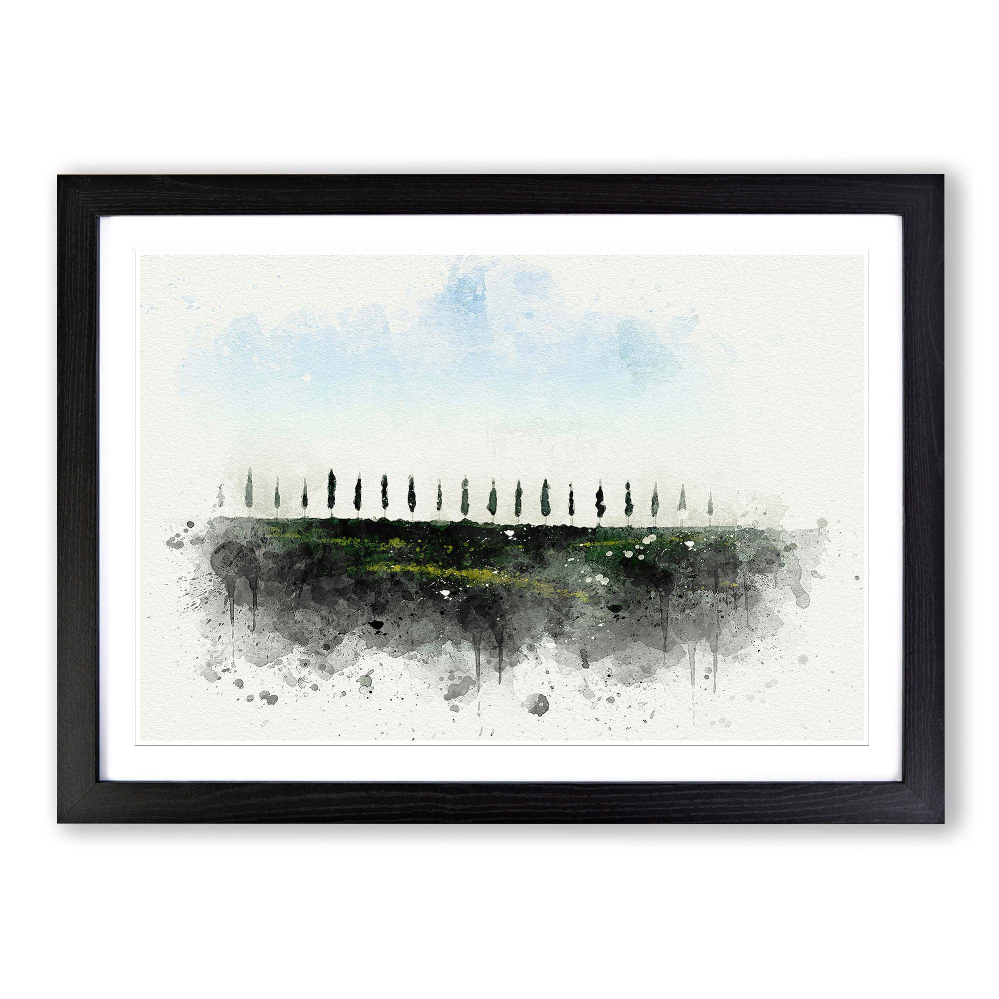Tuscany Fields In Siena Italy In Abstract Wall Art Print Framed Canvas ...