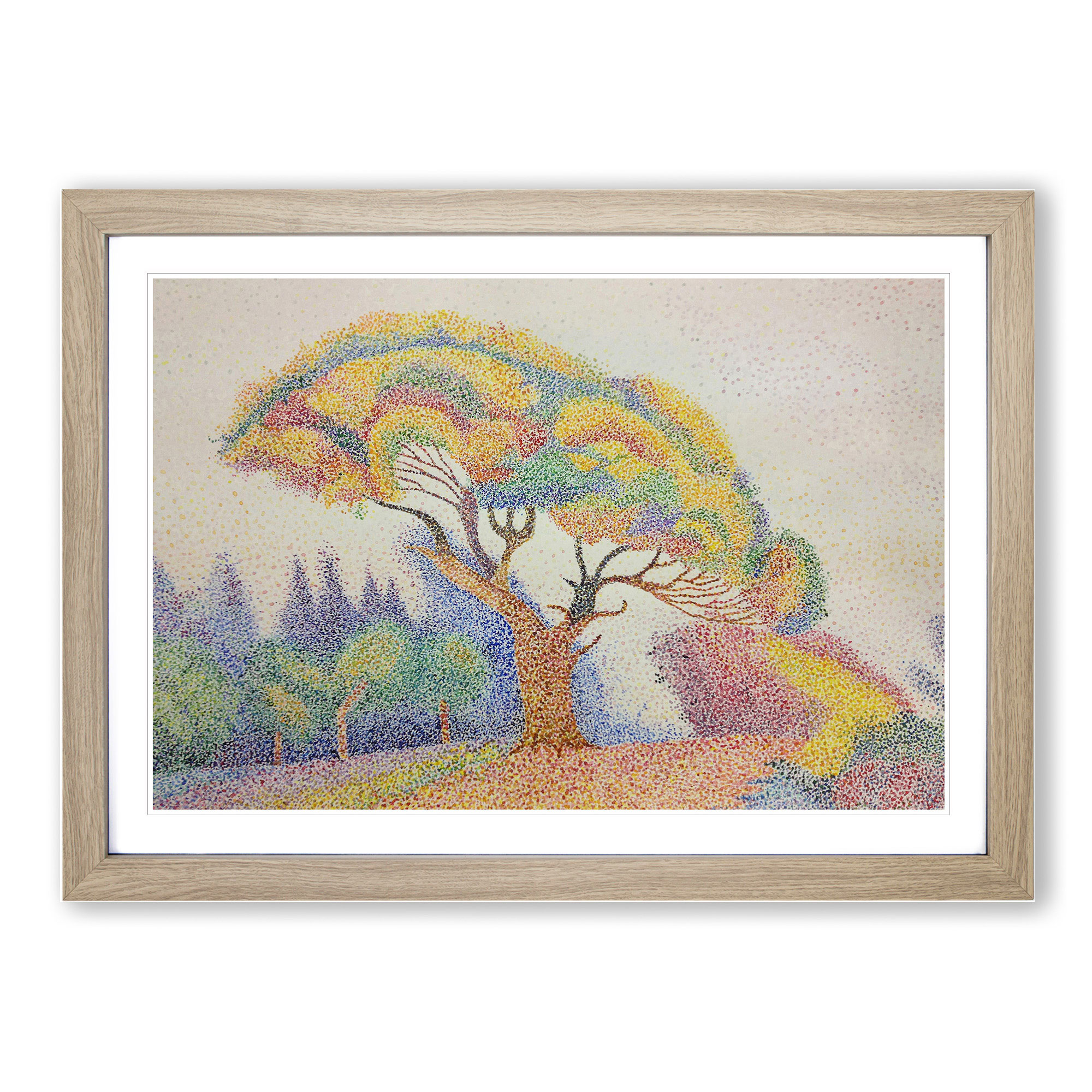 Colourful Tree Paul Signac Framed Wall Art Print Ready to Hang Home ...