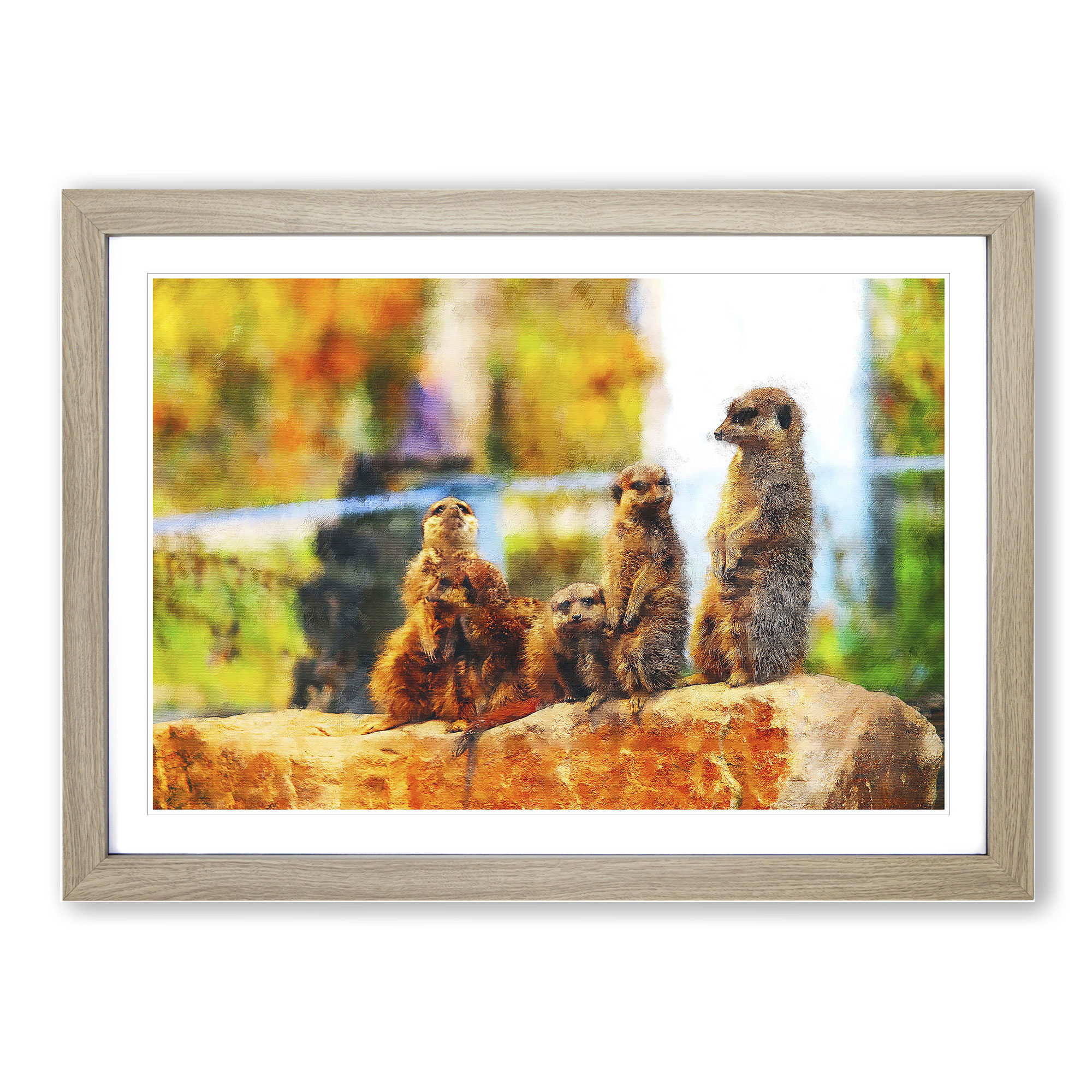 Family Of Meerkats Wall Art Print Framed Canvas Picture Poster Decor ...