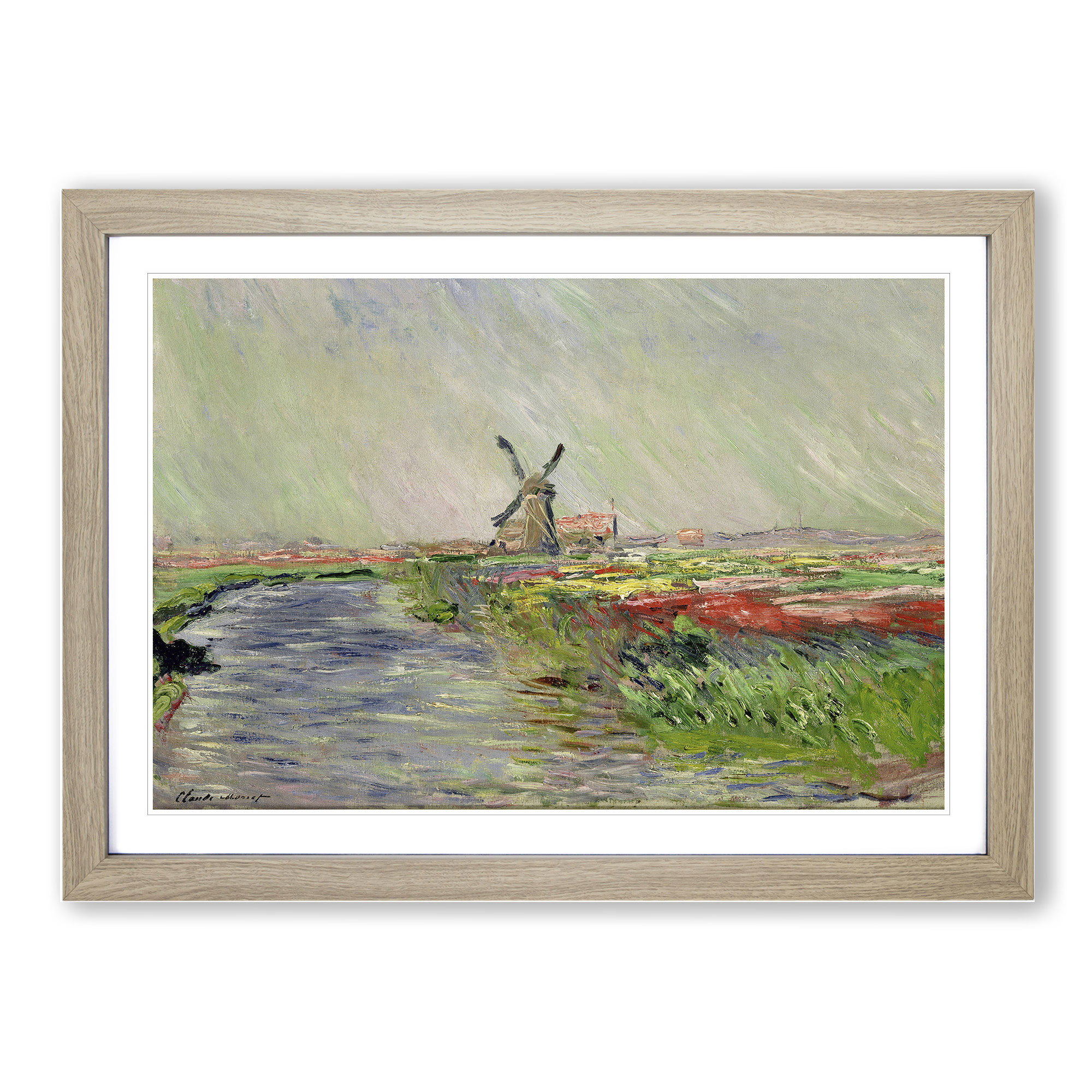 Field Of Tulips Framed Canvas Wall Art Print Poster Picture, Home Decor ...