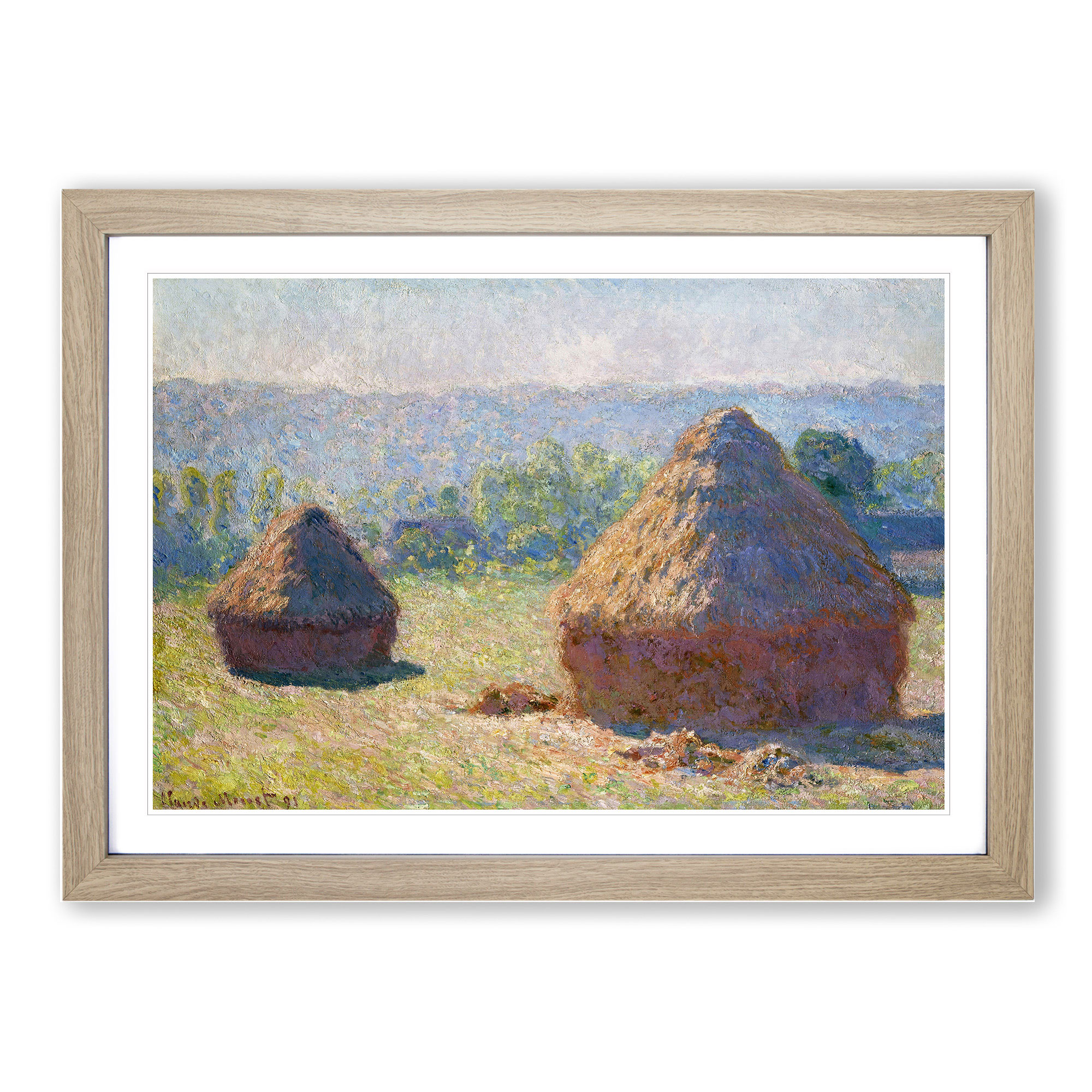 Haystacks Vol.1 By Claude Monet Wall Art Print Framed Canvas Picture ...