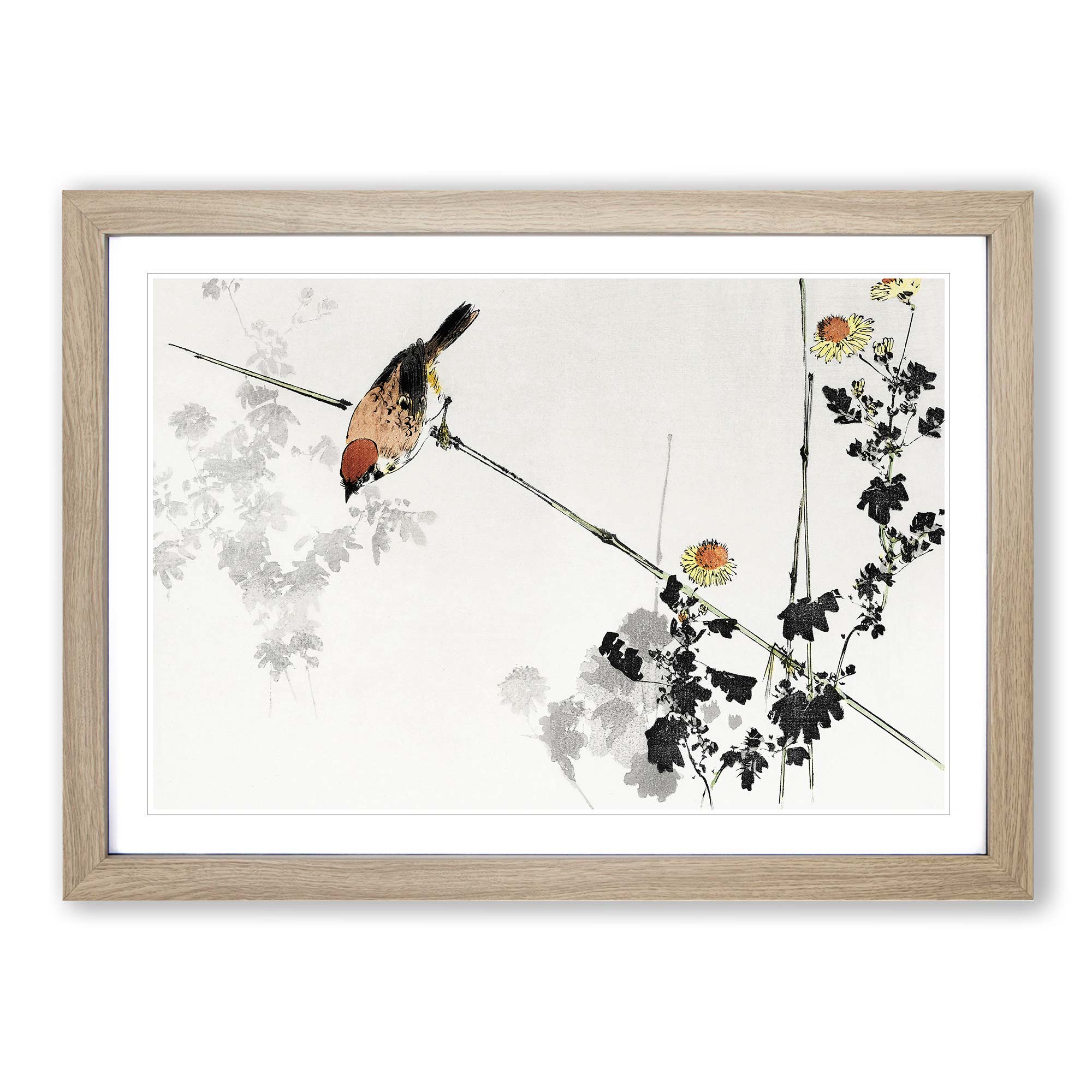 Japanese Swallow Bird Framed Canvas Wall Art Print Poster Picture, Home ...