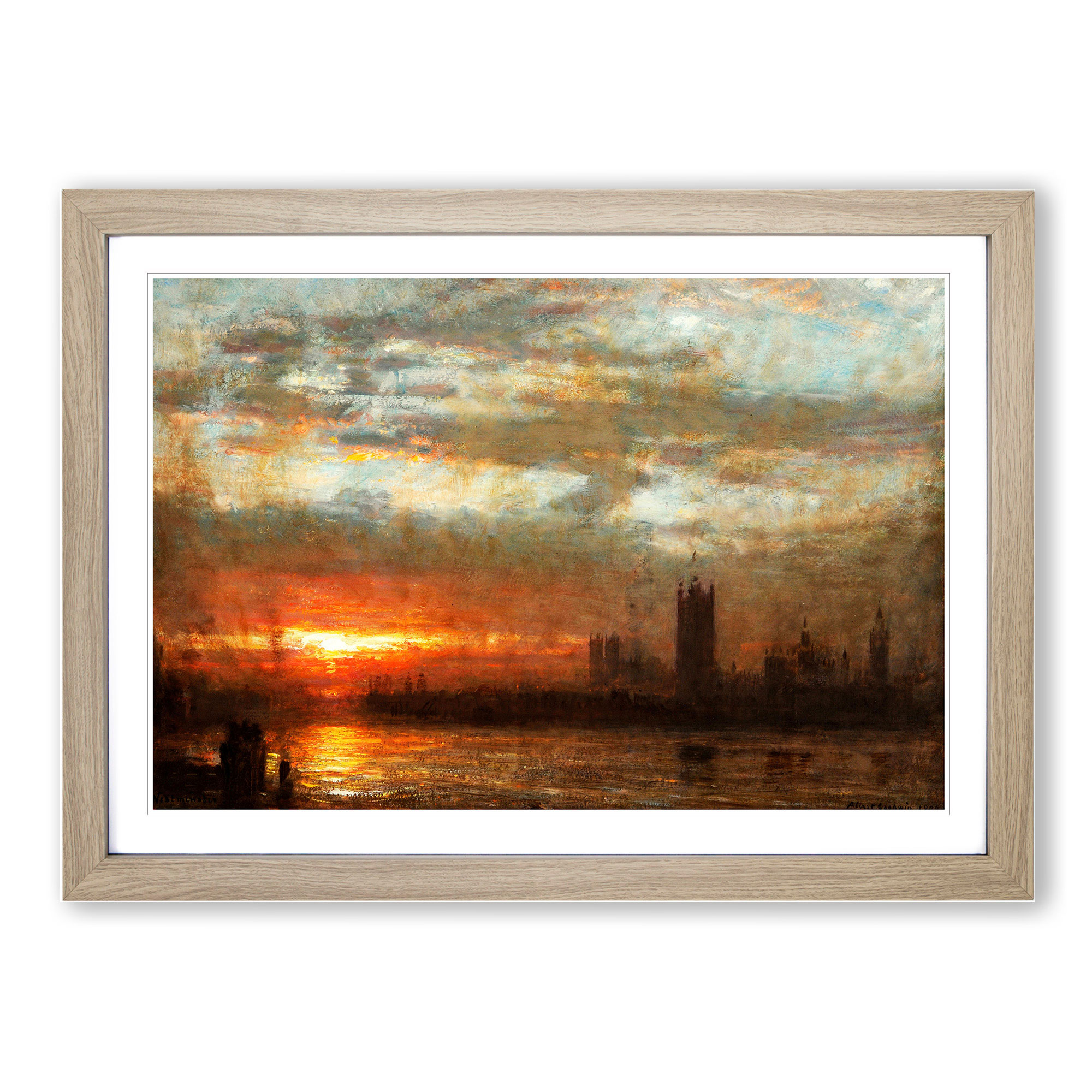 Westminster Sunset By Joseph Mallord William Turner Wall Art Print ...