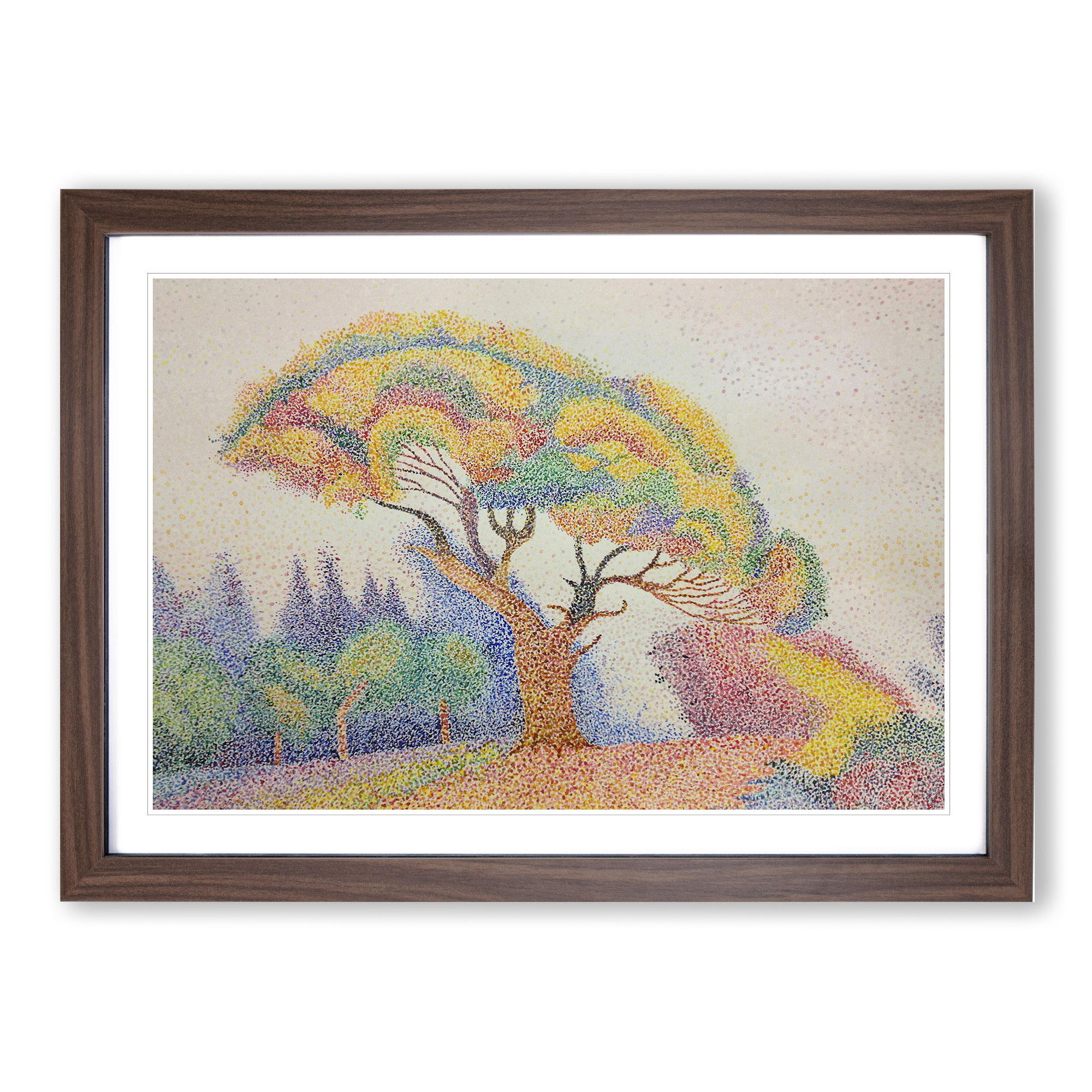 Colourful Tree Paul Signac Framed Wall Art Print Ready to Hang Home ...