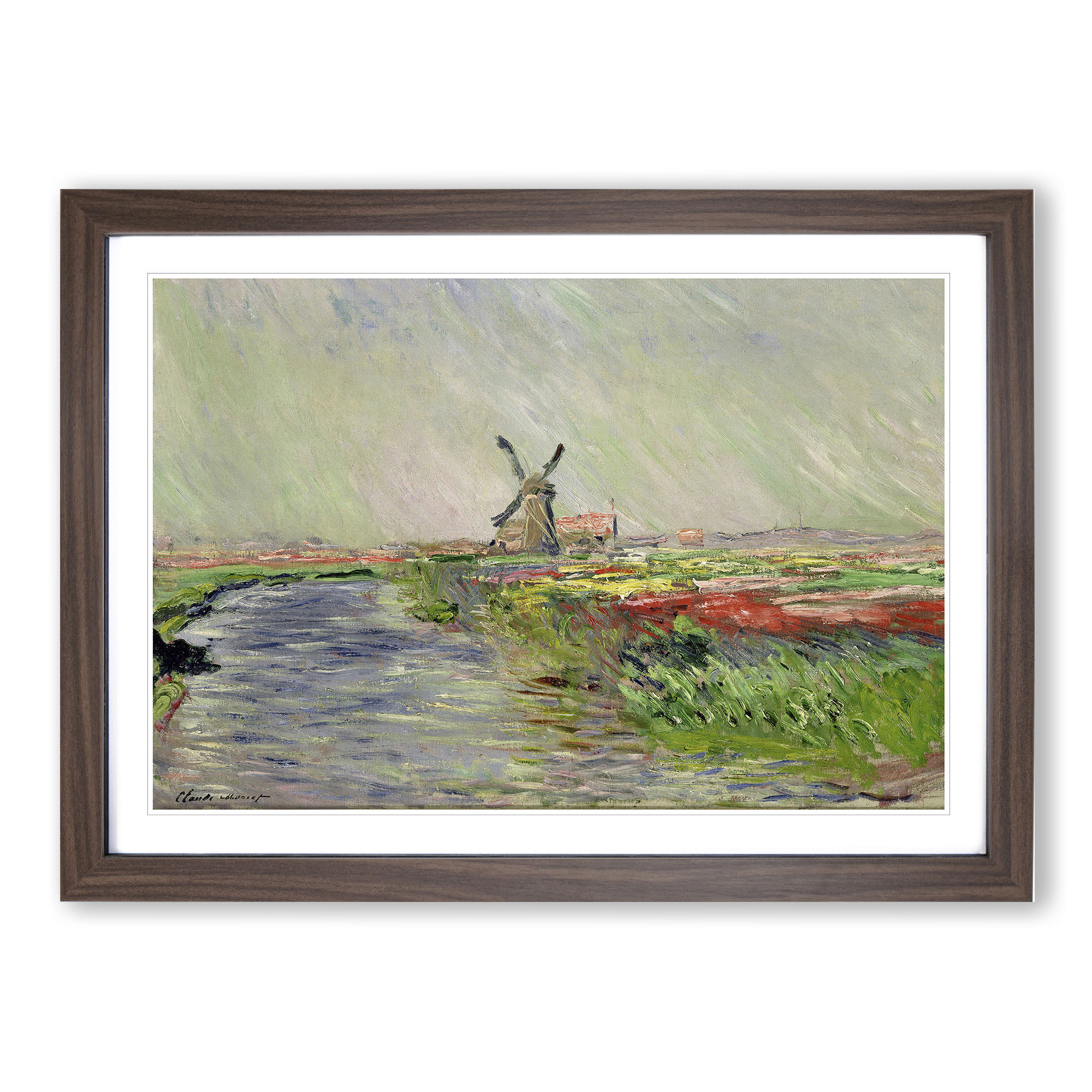 Field Of Tulips Framed Canvas Wall Art Print Poster Picture, Home Decor ...