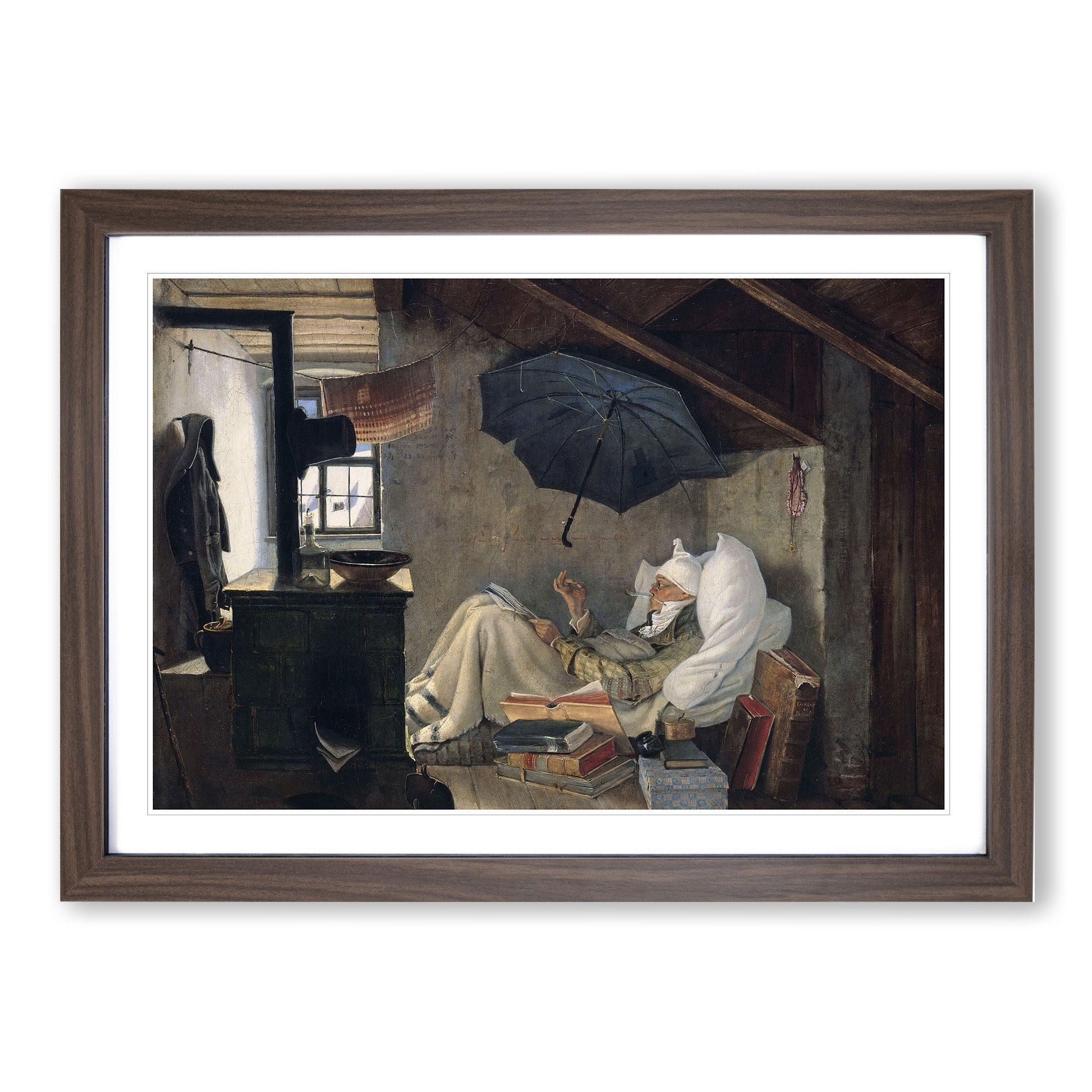 The Poor Poet By Carl Spitzweg Wall Art Print Framed Canvas Picture ...