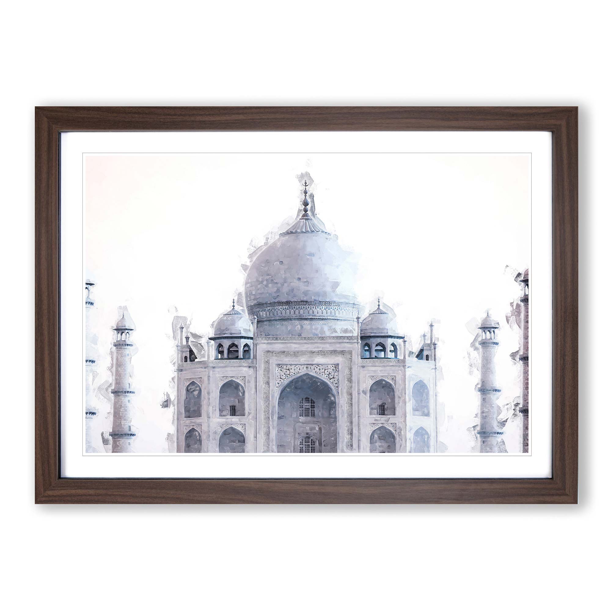 The Taj Mahal In Agra India In Abstract Wall Art Print Framed Picture ...