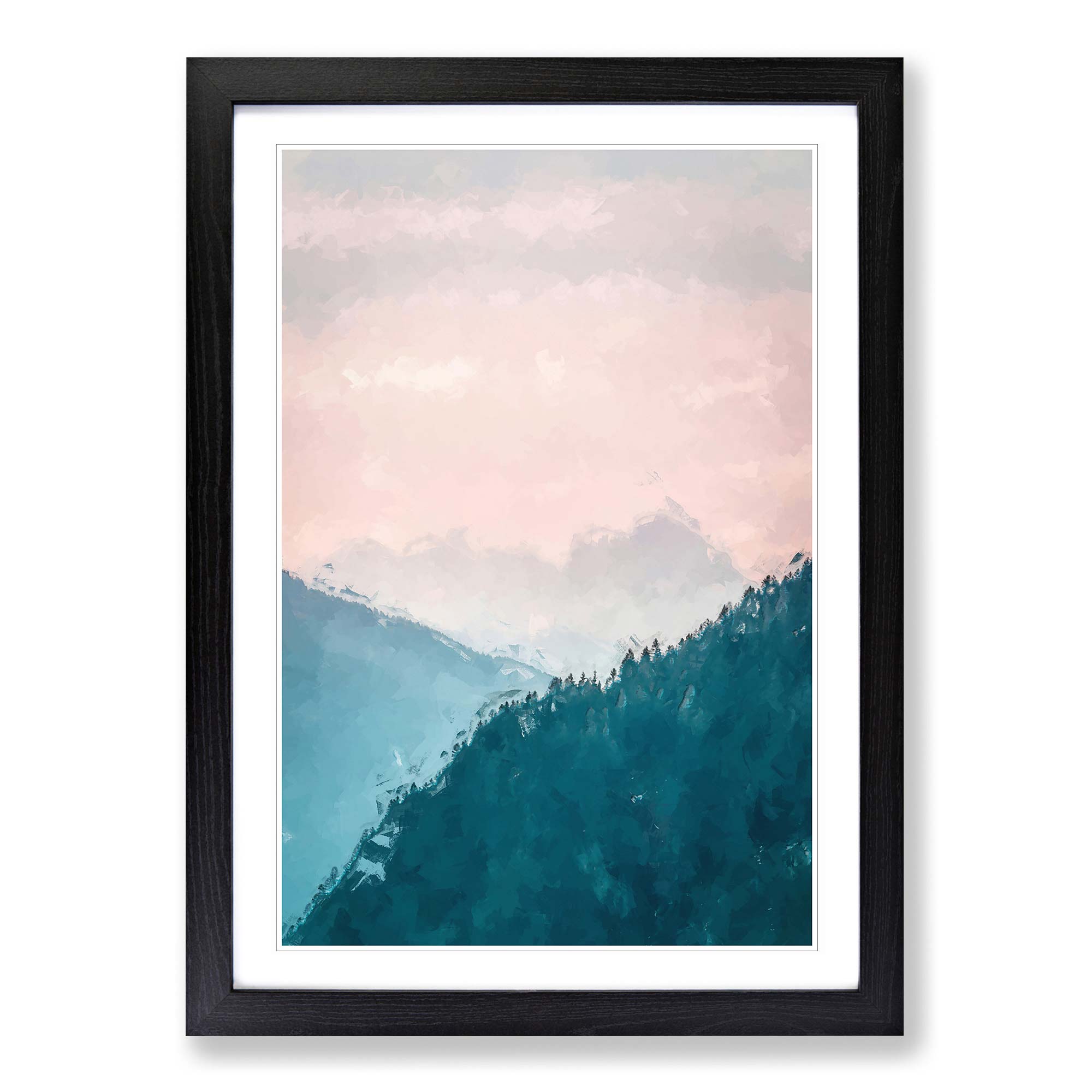 The Forest Angles In Abstract Landscape Nature Wall Art Print Framed ...