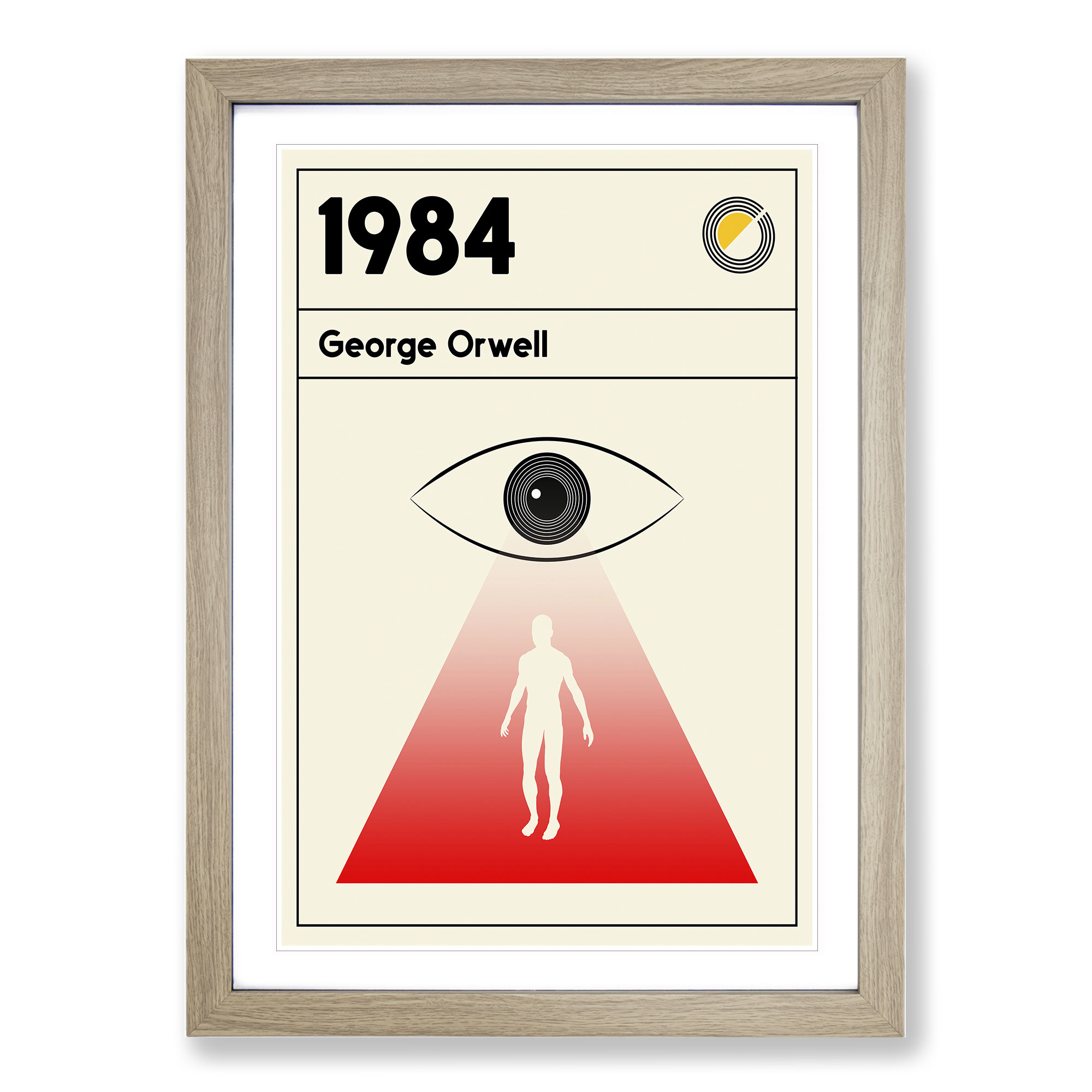 Book Cover 1984 George Orwell Framed Canvas Wall Art Print Poster ...