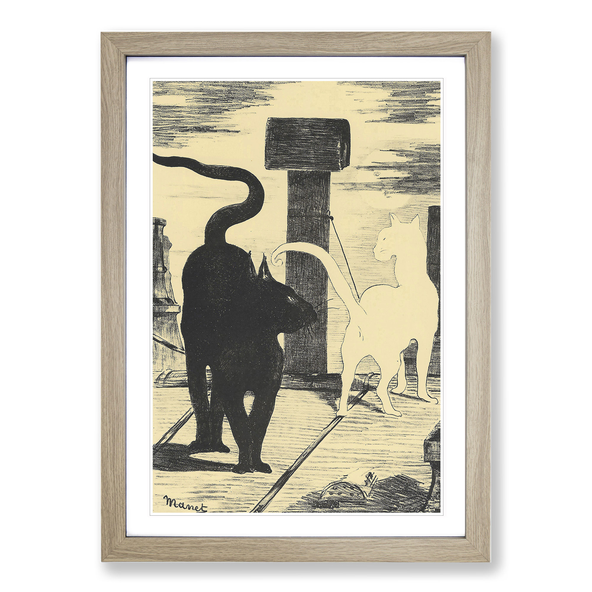 The Cats Rendezvous Vol.1 By Edouard Manet Wall Art Print Framed Canvas ...