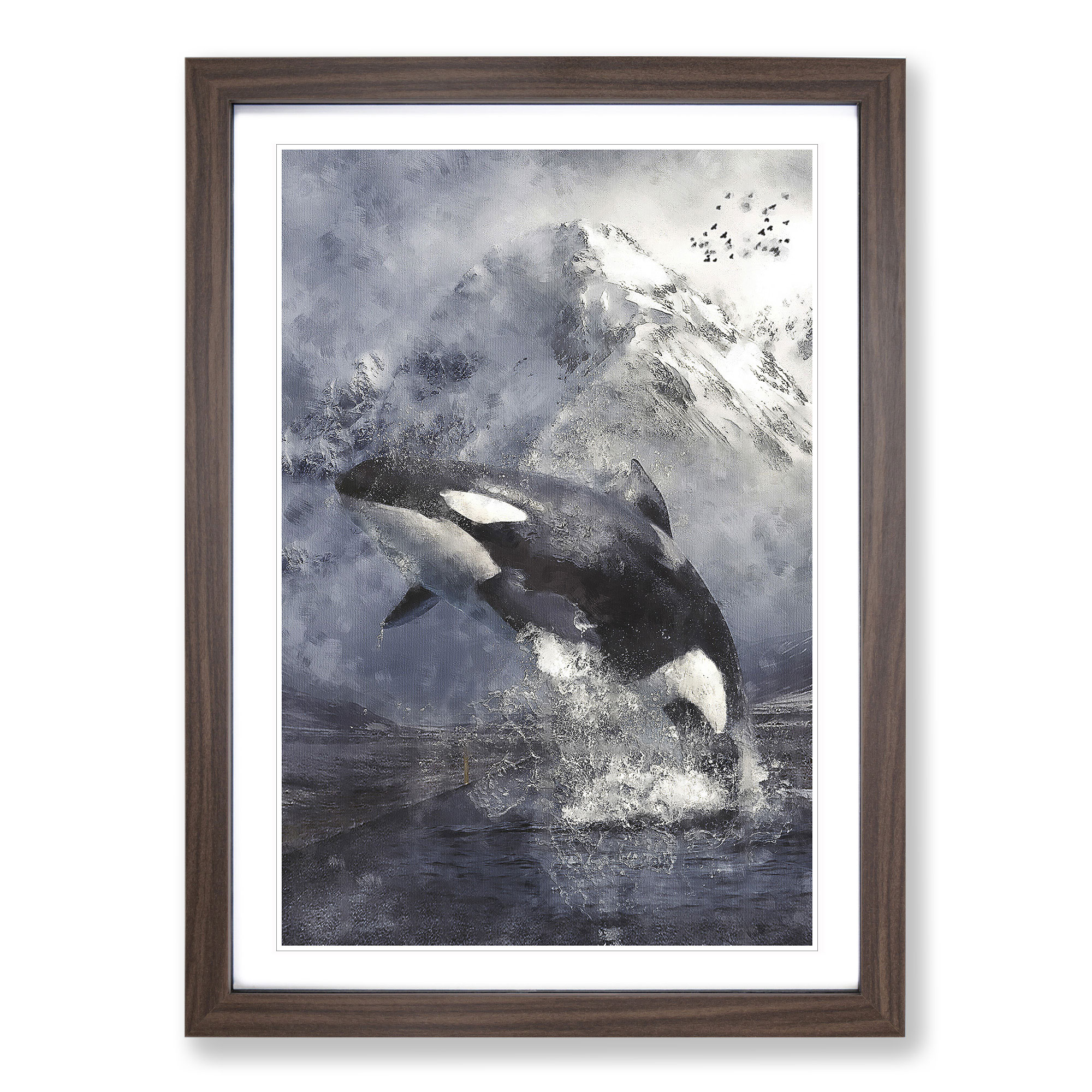 Killer Whale Framed Canvas Wall Art Print Poster Picture, Home Decor | eBay